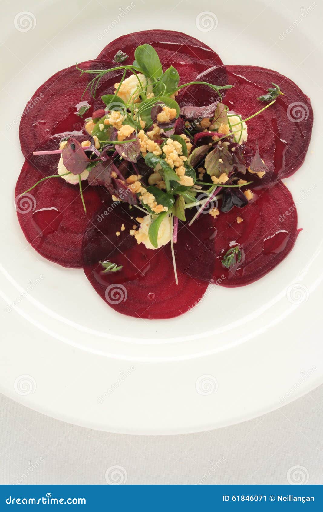 Beetroot Salad Plated Appetizer Starter Stock Image - Image of food ...