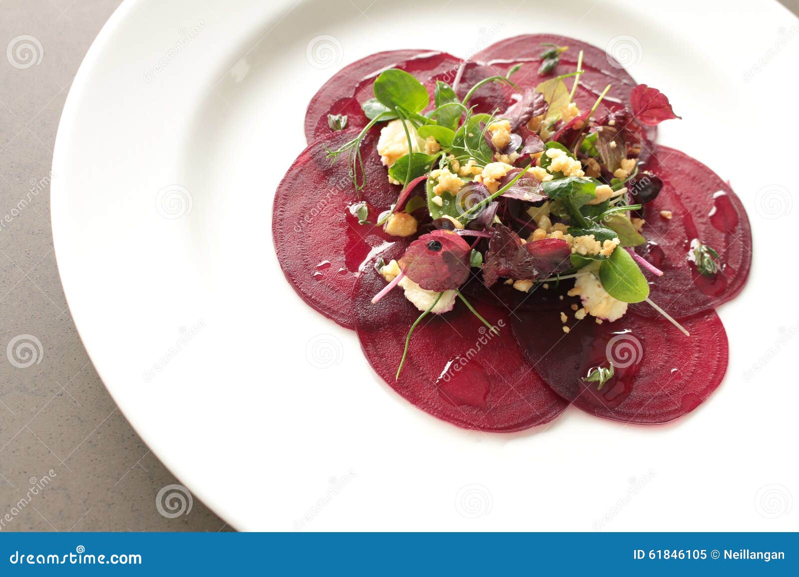 Beetroot Salad Plated Appetizer Starter Stock Image - Image of plated ...