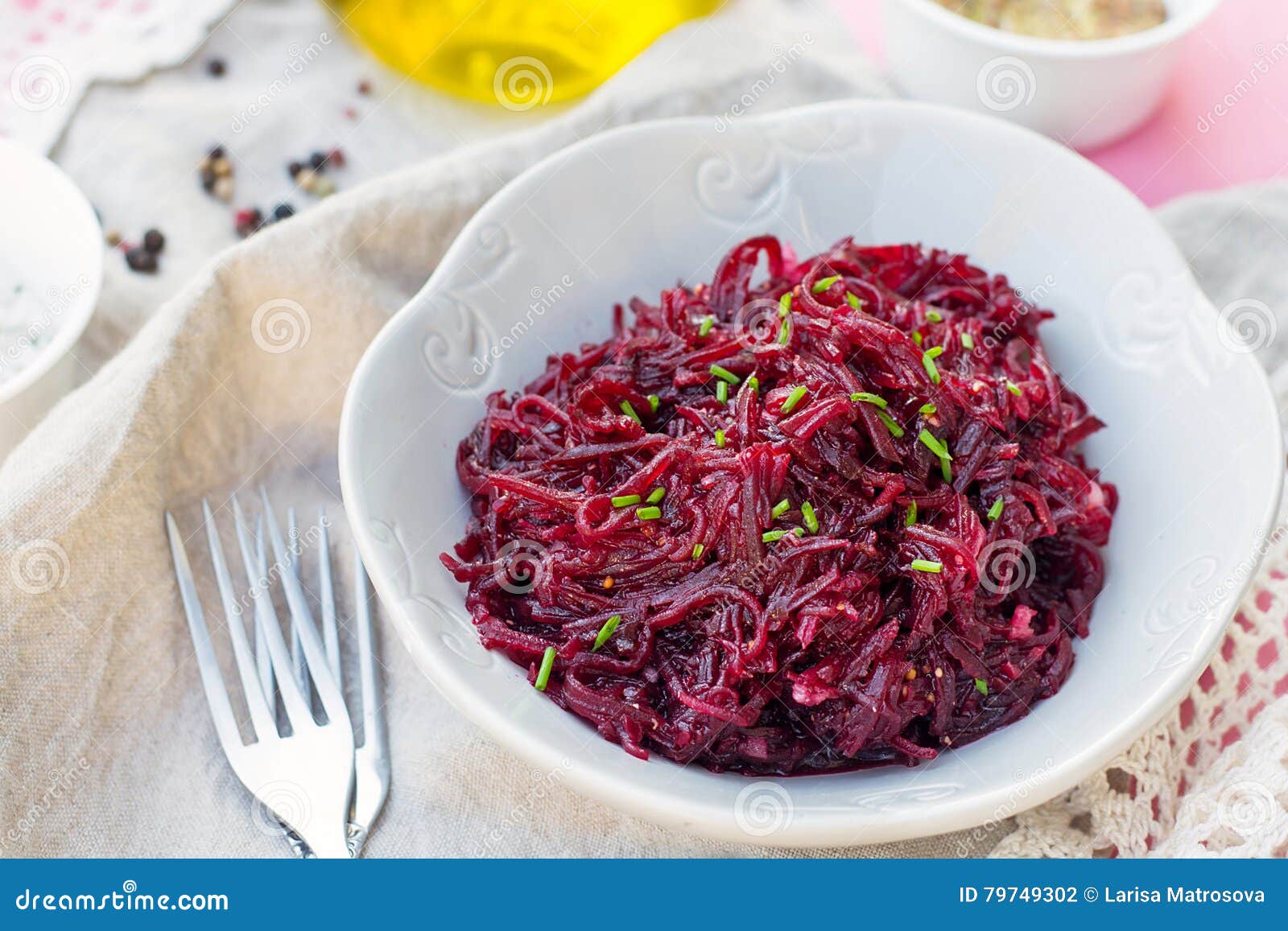 Beetroot Salad with Vinaigrette Dressing Stock Photo - Image of ...