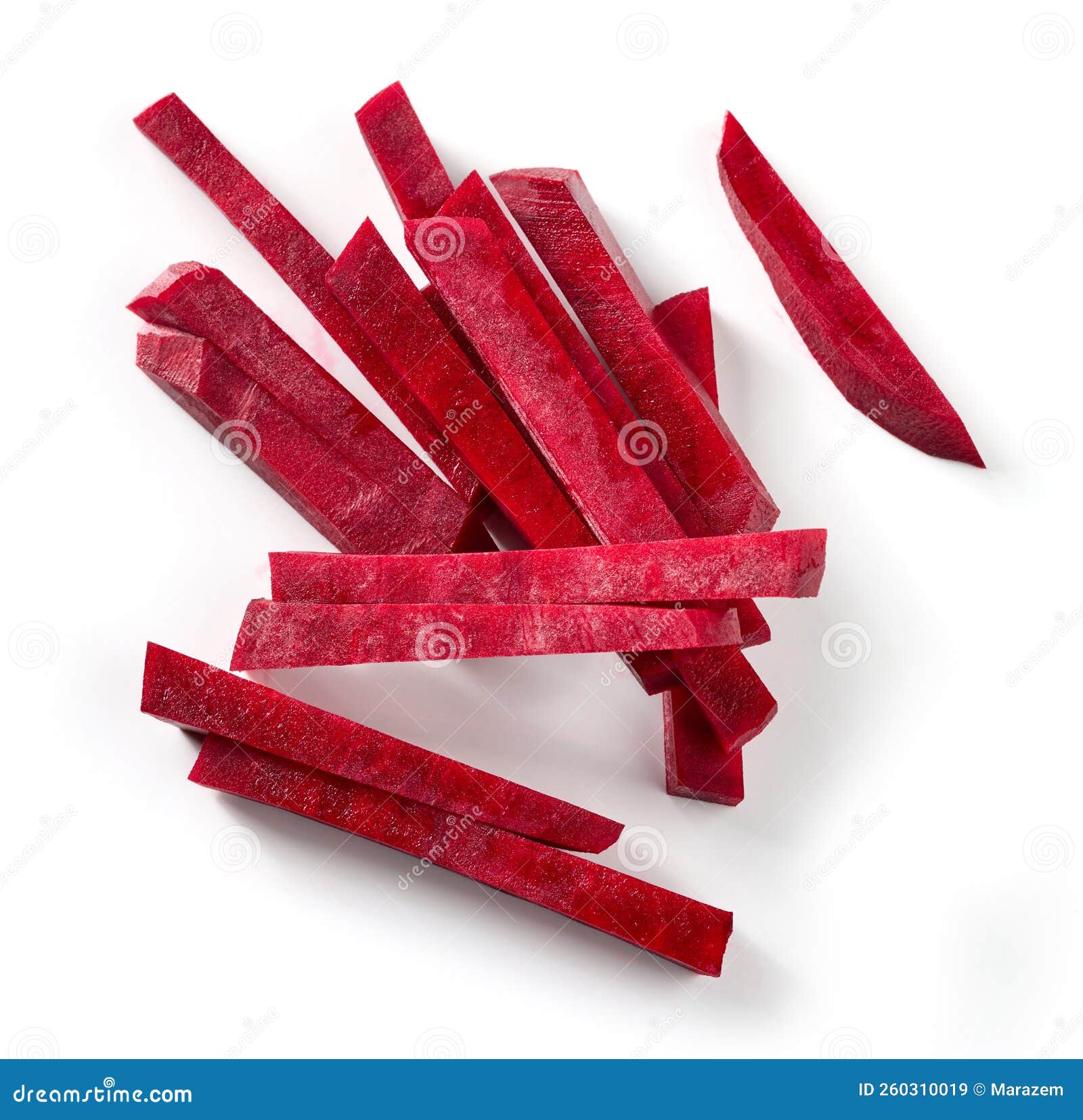 Beetroot Sticks on White Background Stock Image - Image of diet, pieces ...