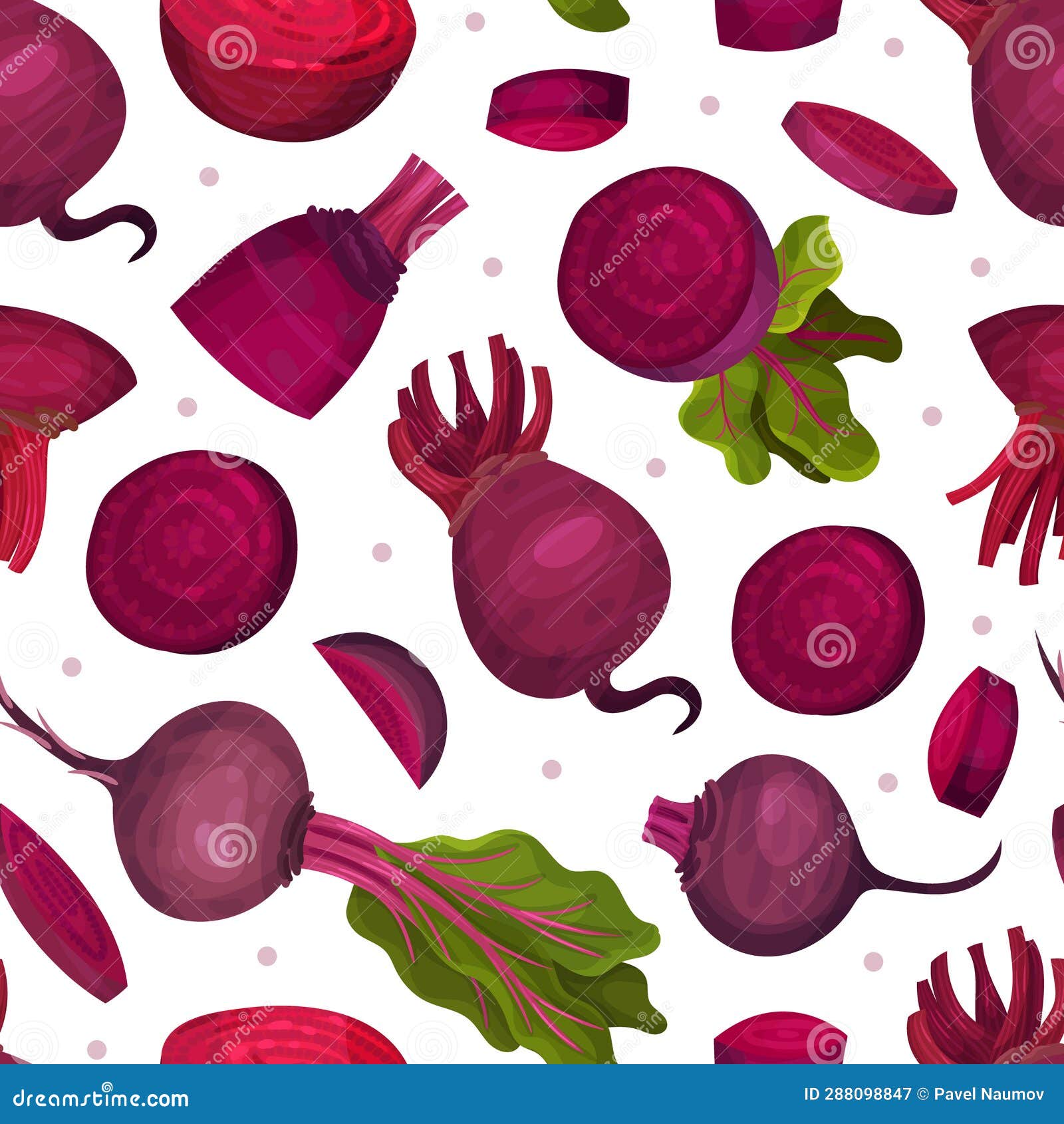 Beetroot Vegetable Crop Seamless Pattern Design Vector Template Stock ...
