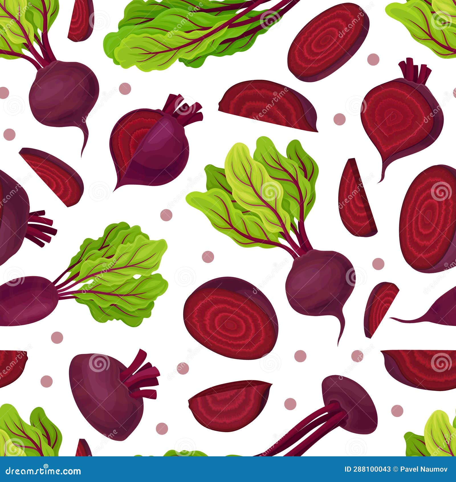 Beetroot Vegetable Crop Seamless Pattern Design Vector Template Stock ...