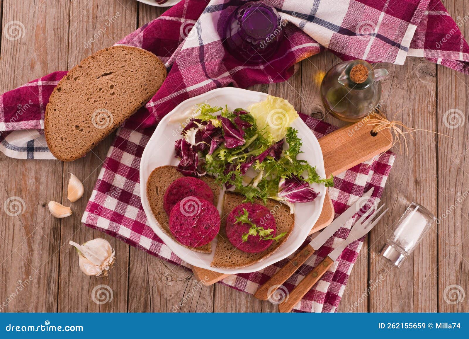 Beetroot veggie burger. stock image. Image of diet, cooking - 262155659
