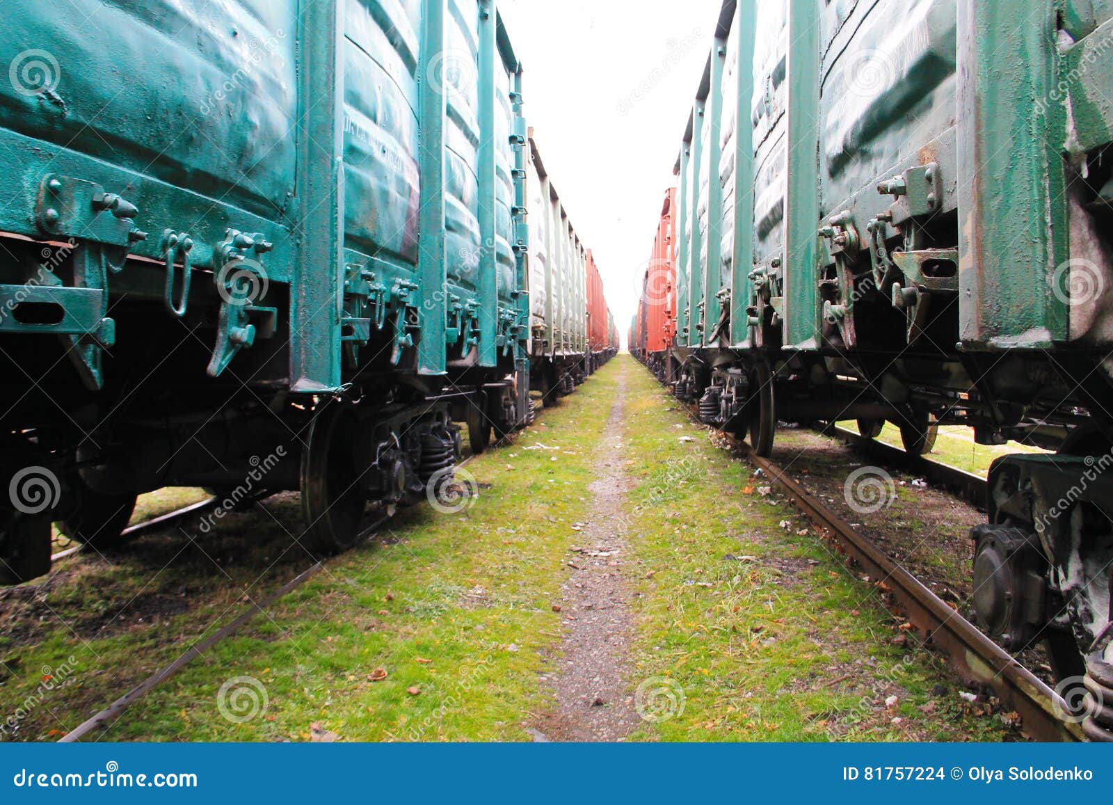 Beetween Two Freight Trains Stock Photo - Image of outdoor, locomotive ...