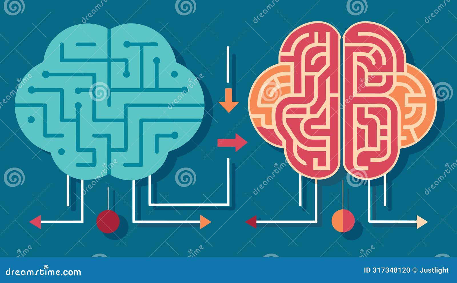 A Beforeandafter Illustration Of A Maze With The Before Version Showing ...