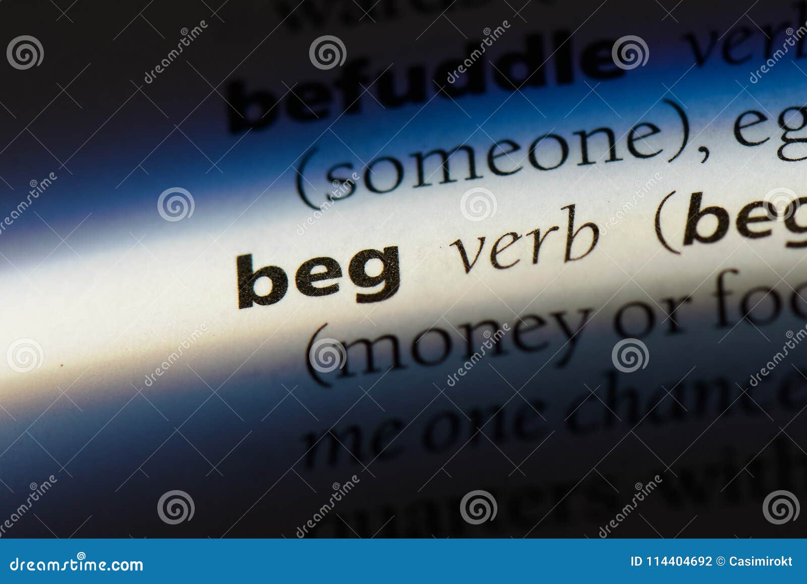 Beg stock photo. Image of paper, closeup, word, info - 114404692