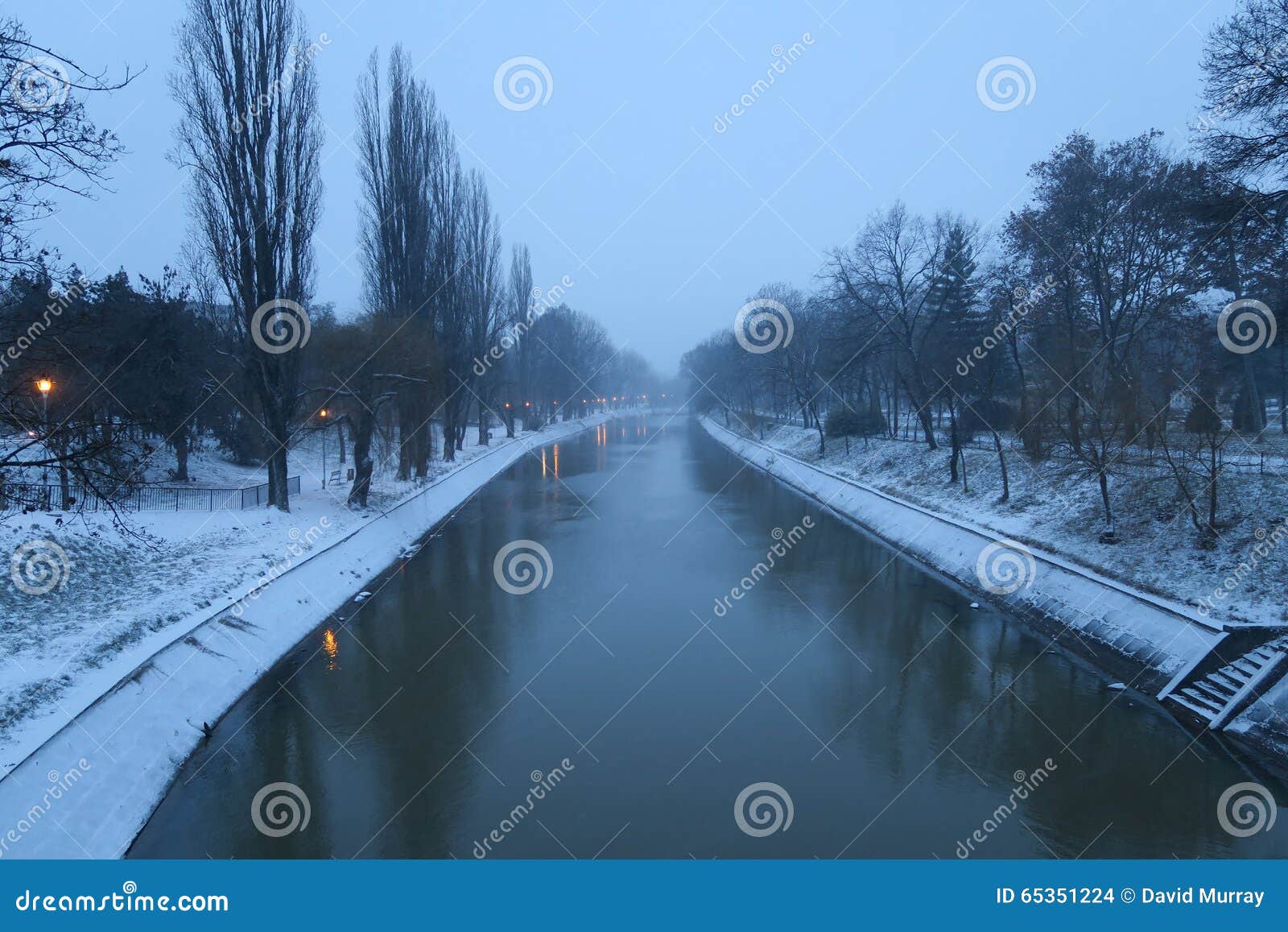 Bega Canal in Snow, Timisoara Stock Photo - Image of transylvania ...