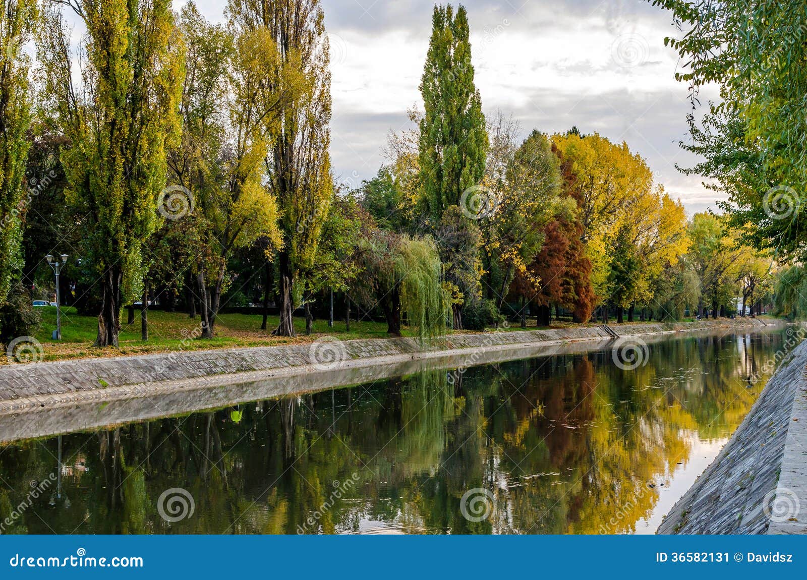 Bega river stock image. Image of timisoara, park, sunset - 36582131