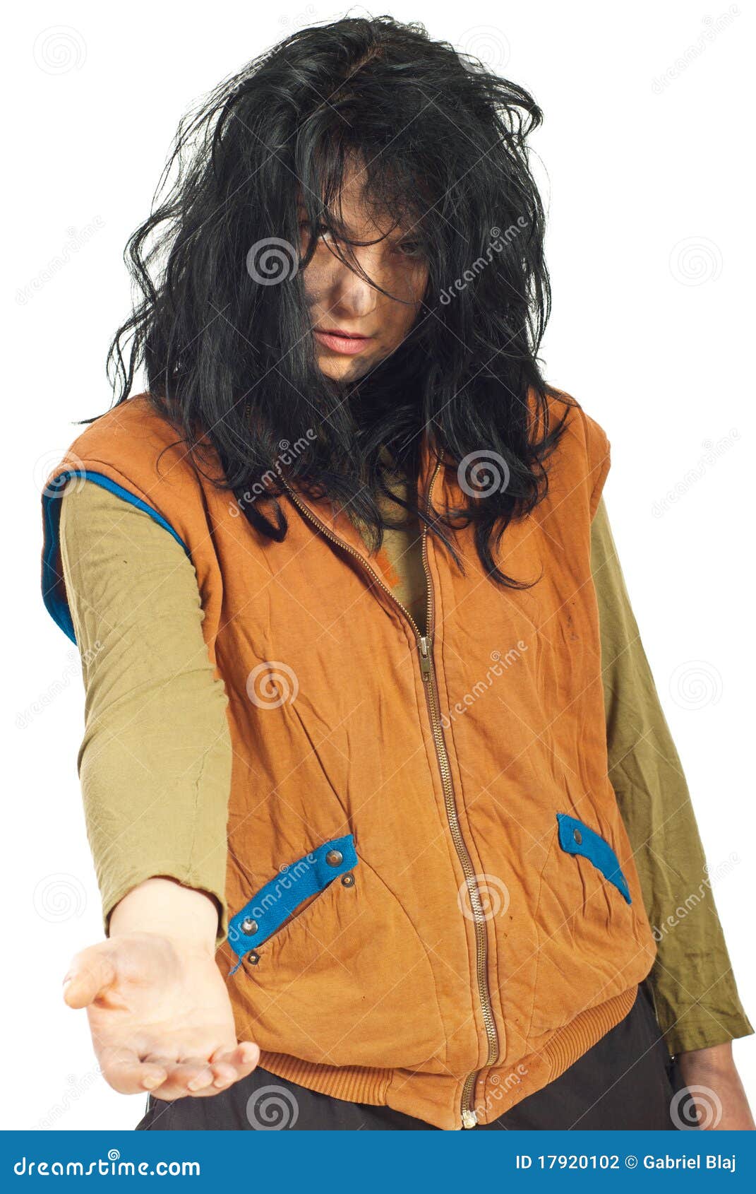 Beggar female stock photo. Image of background, poverty - 17920102