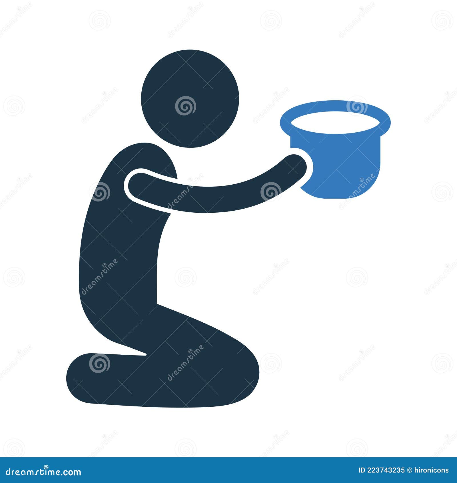 Beggar Icon. Simple Editable Vector Illustration Stock Vector ...