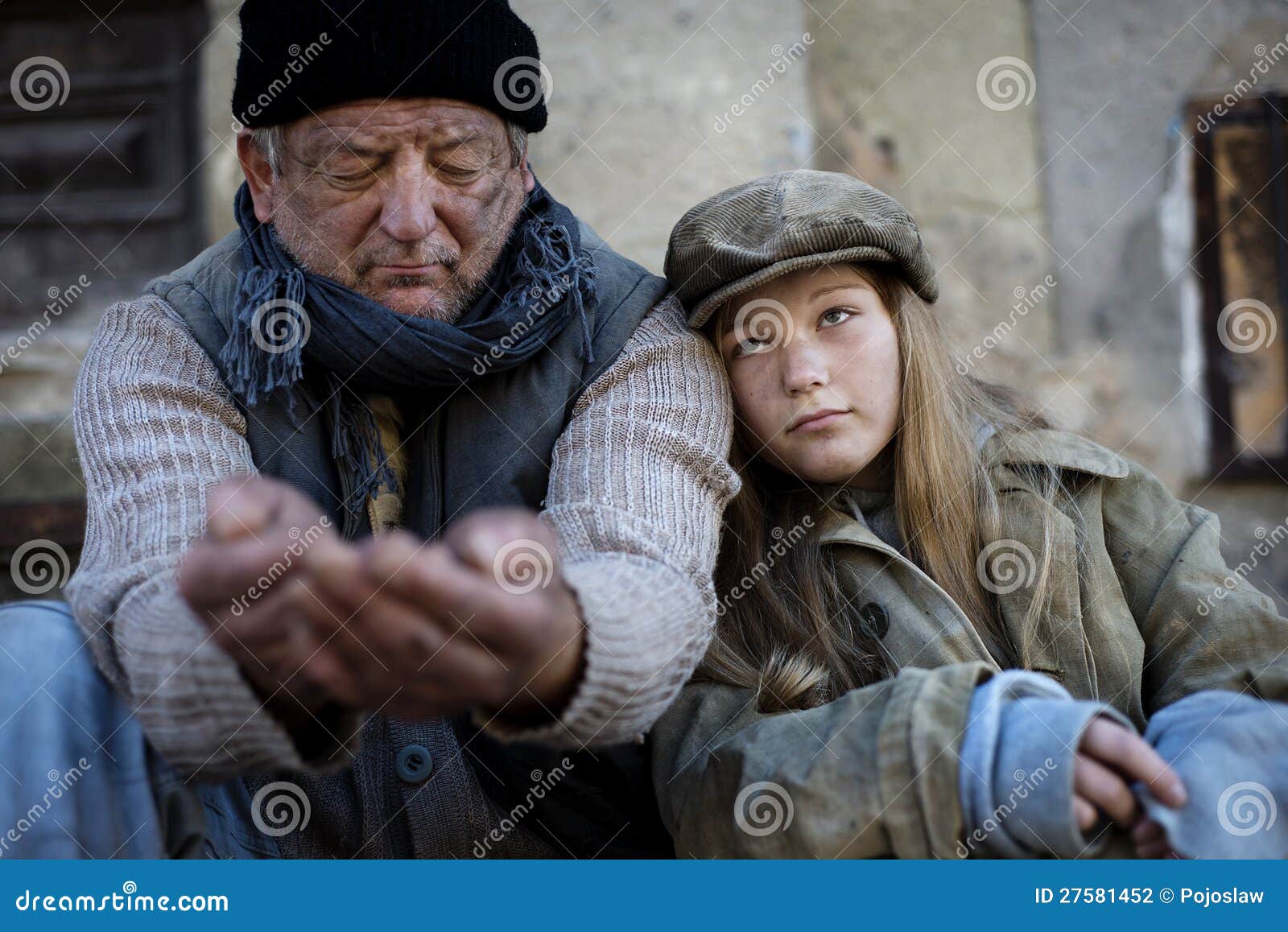 Beggars stock photo. Image of family, dirty, depression - 27581452