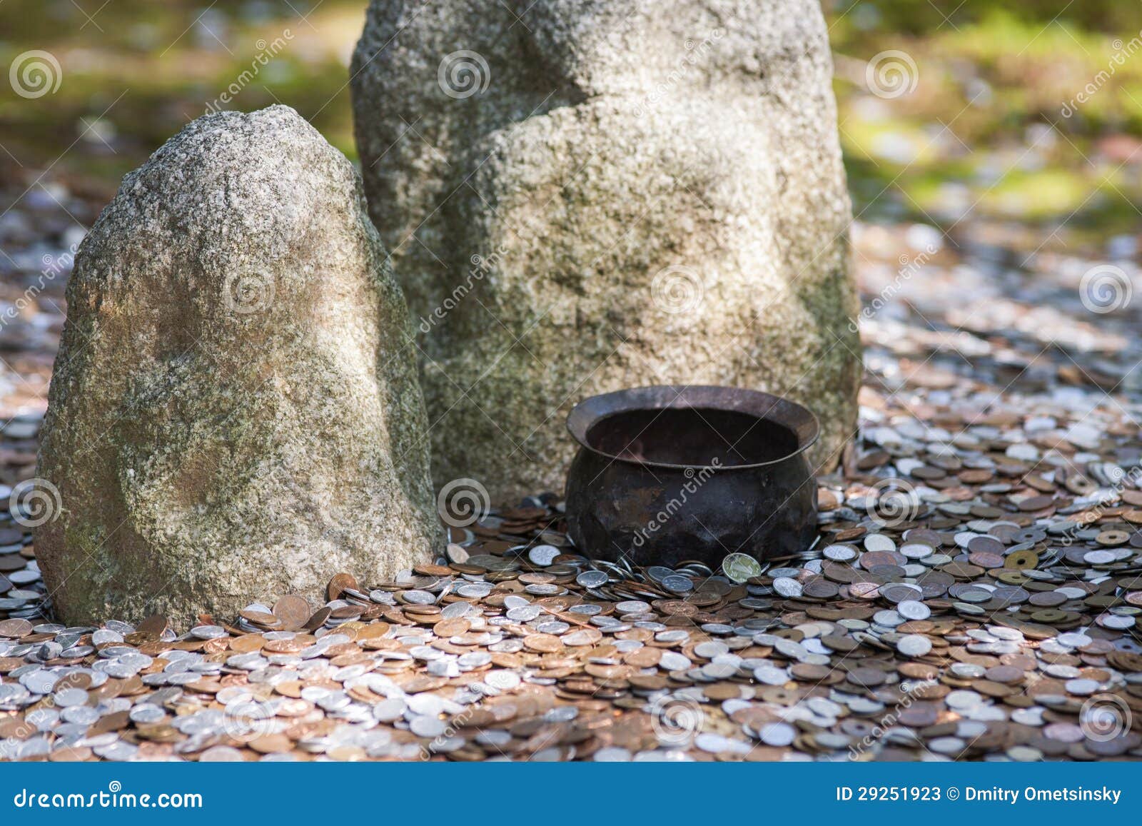 Begging Bowl on Coins Carpet Stock Image - Image of heritage, gold ...