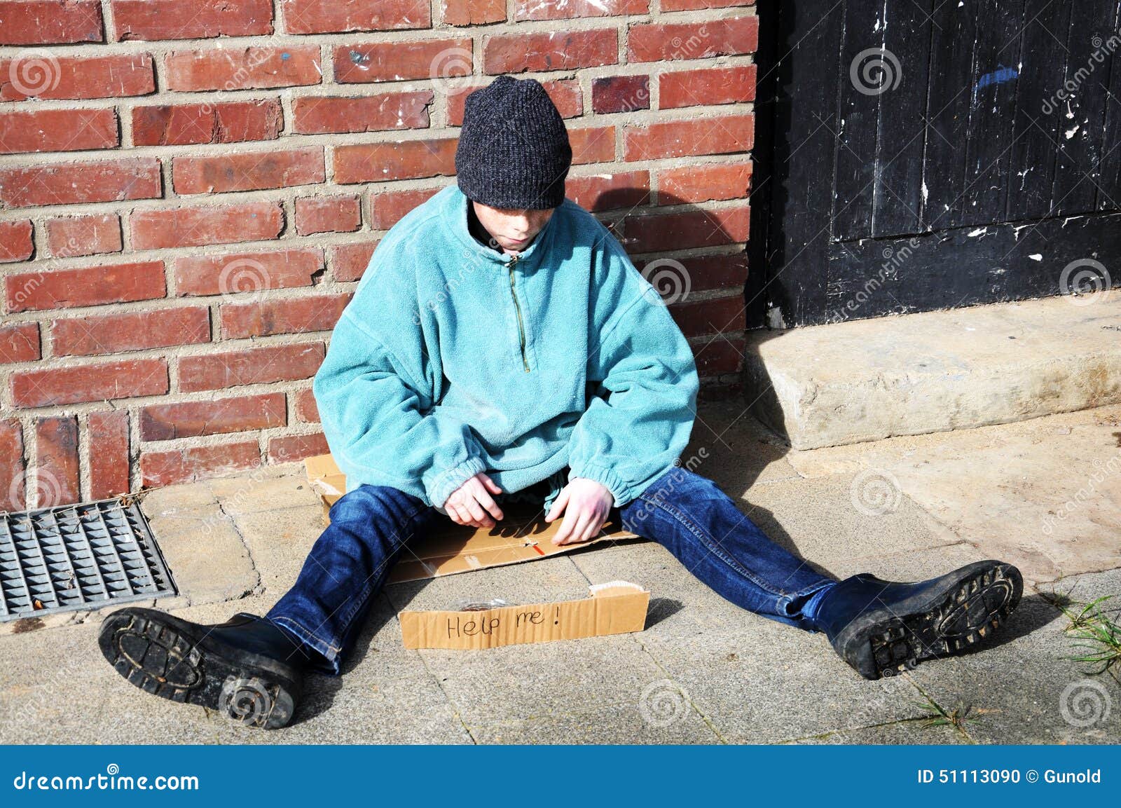 Begging boy stock photo. Image of city, hoping, alone - 51113090