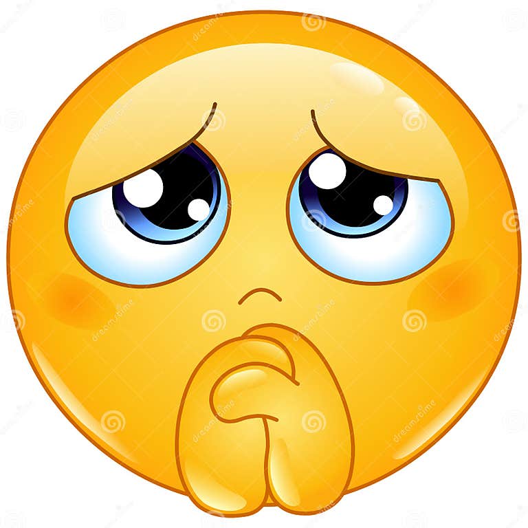 Begging emoticon stock vector. Illustration of mercy - 41405302