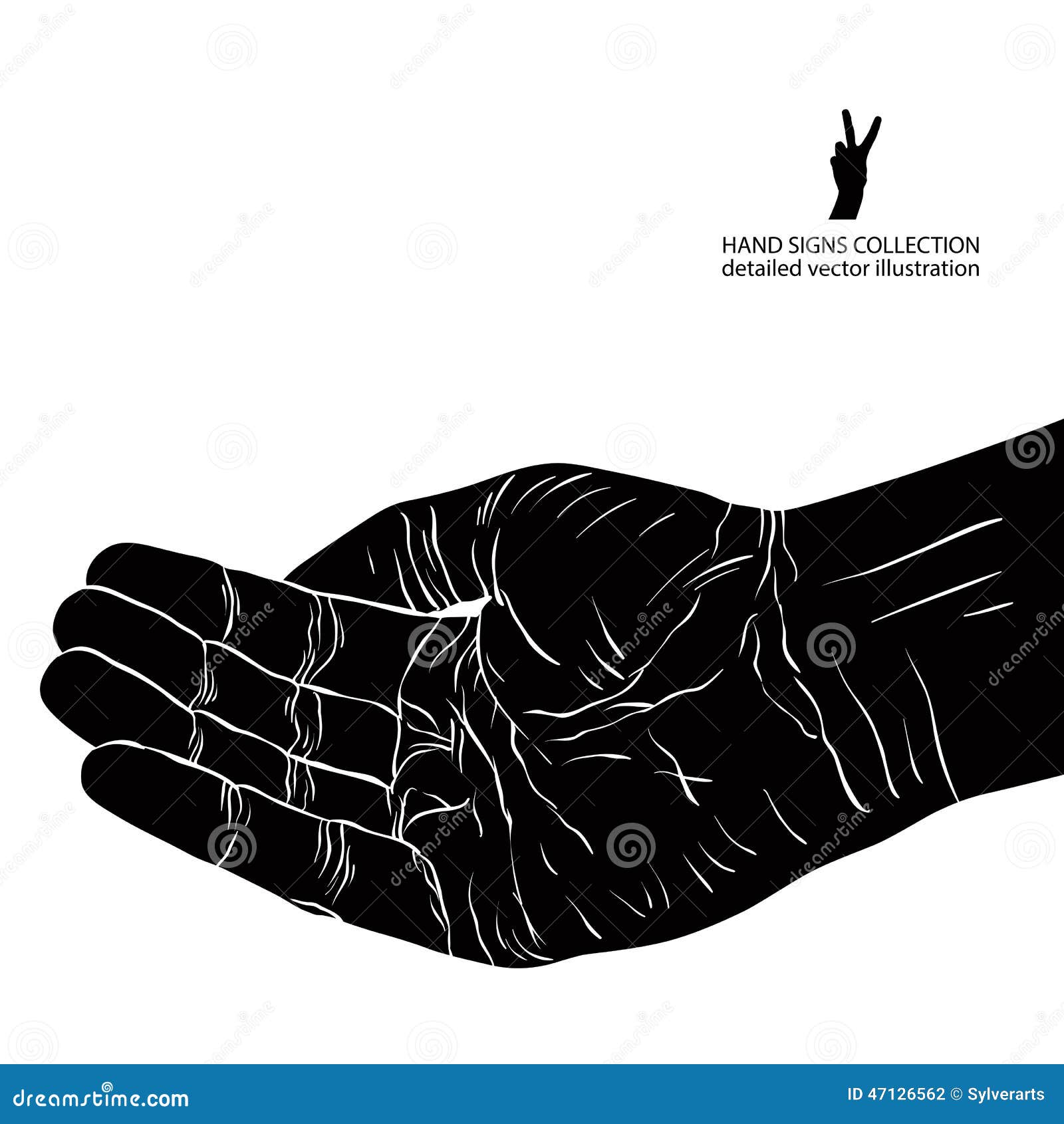 Begging Hand, Detailed Vector Illustration Stock Vector - Illustration ...