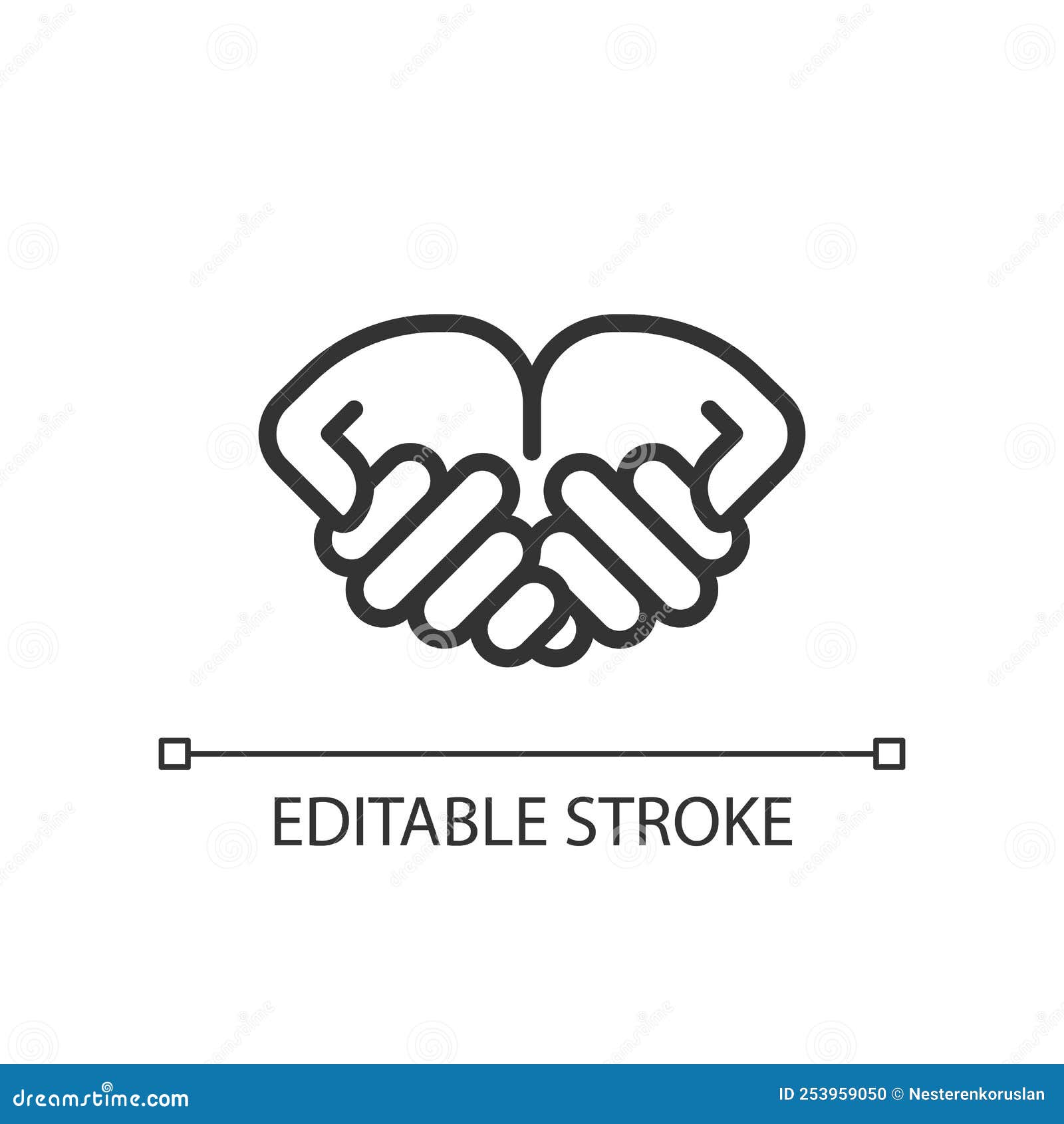Begging Hands Pixel Perfect Linear Icon Stock Vector - Illustration of ...