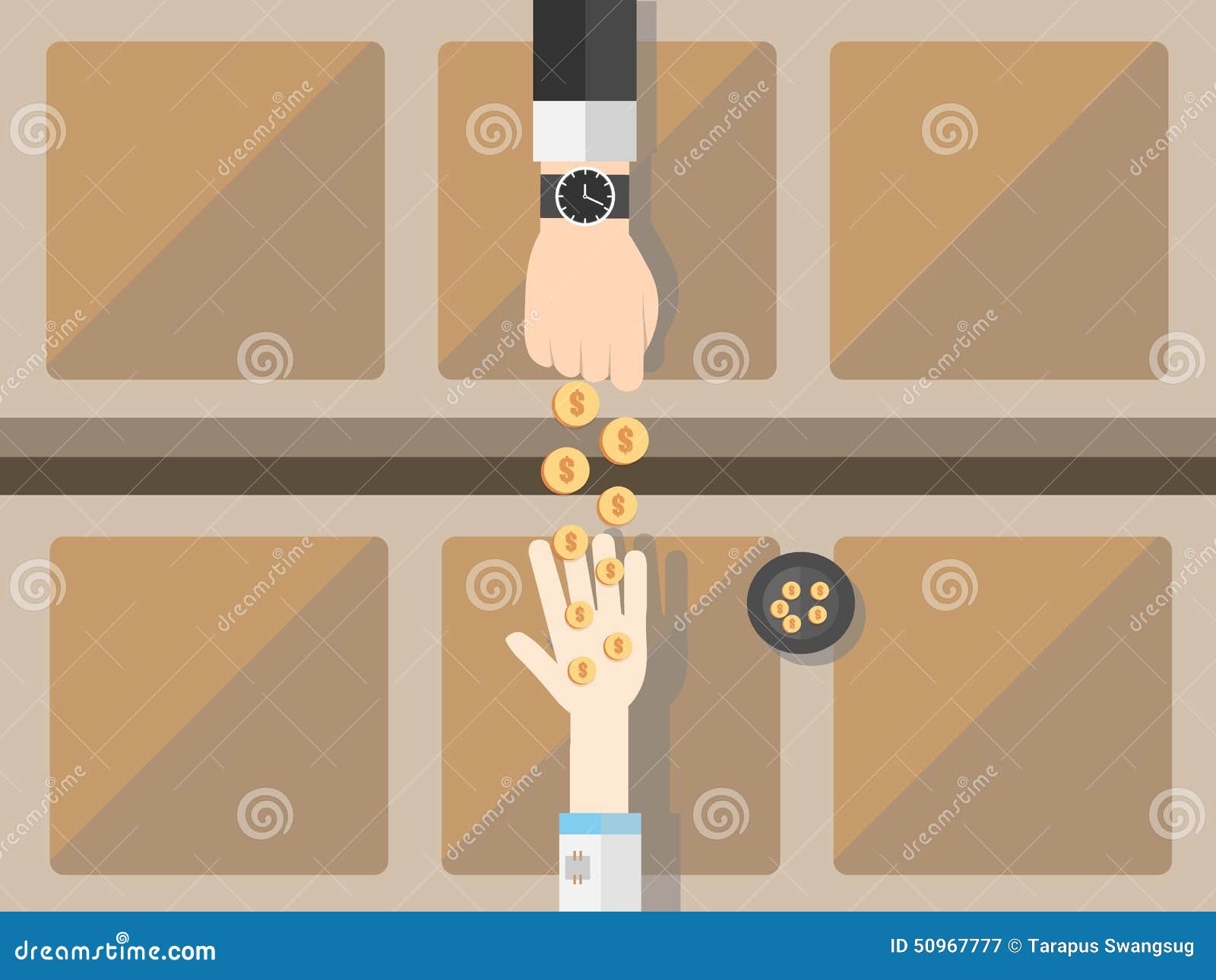 Begging hands stock vector. Illustration of beggar, collector - 50967777