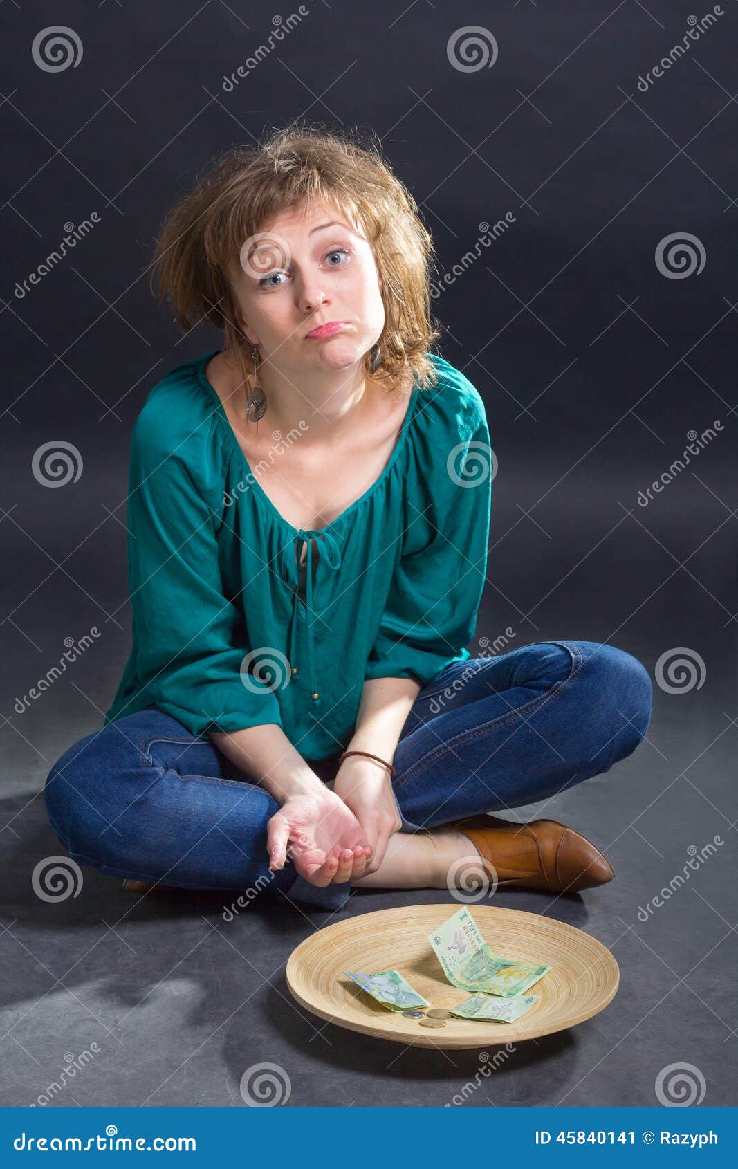 Begging for money stock image. Image of studio, mercy - 45840141
