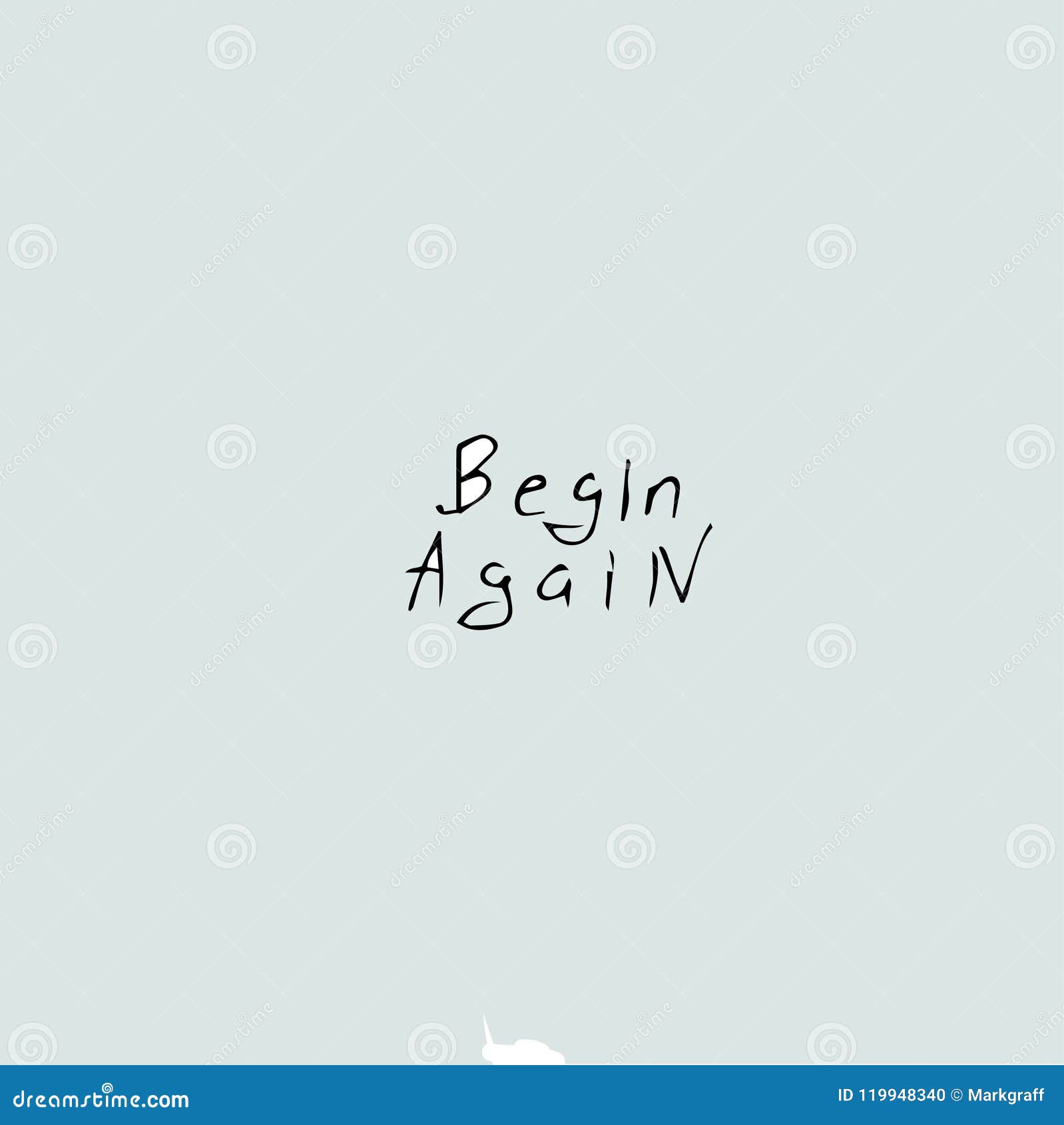 Begin Again - quote text stock vector. Illustration of sports - 119948340