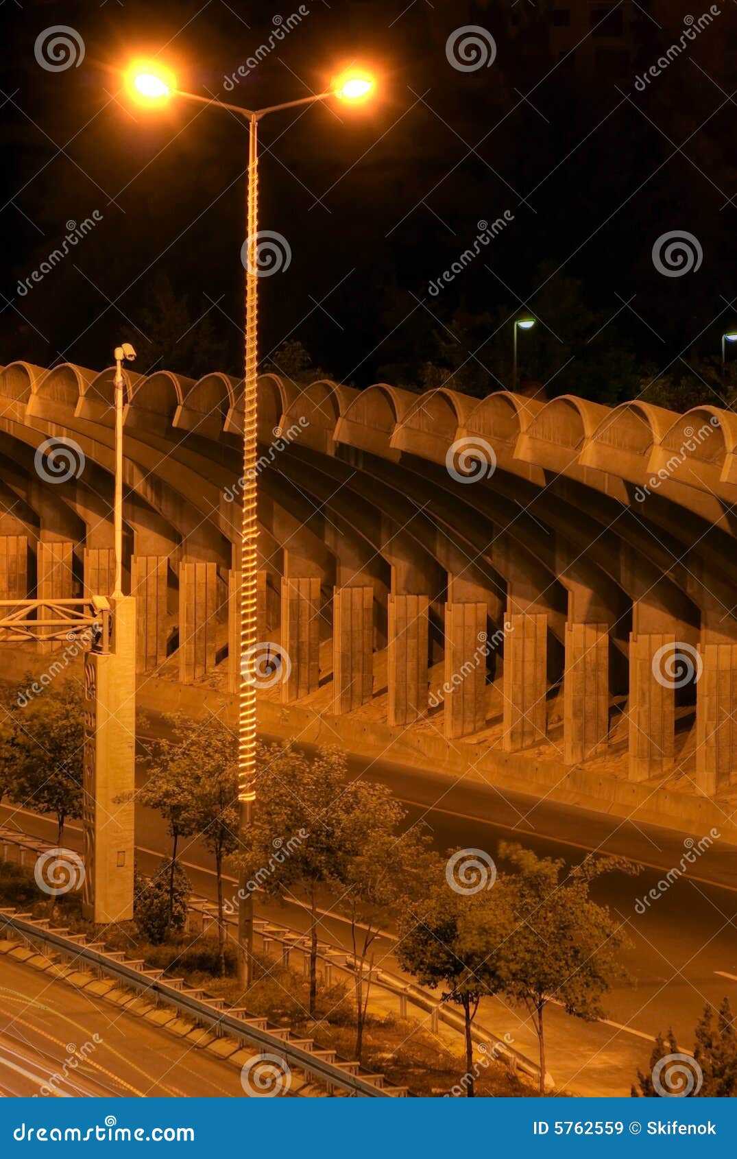 Begin freeway by night stock image. Image of road, city - 5762559