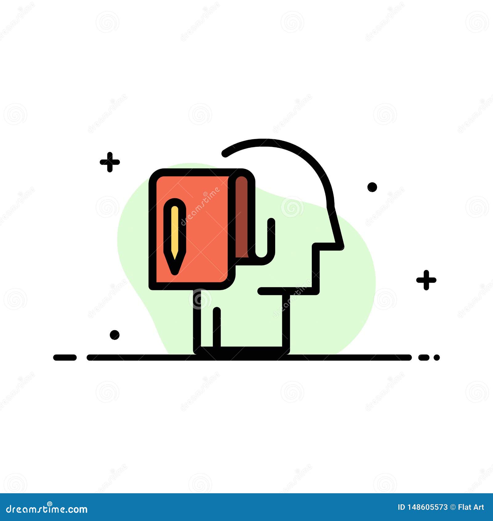 Begin, Start from Scratch, List, Note, Start Business Flat Line Filled ...