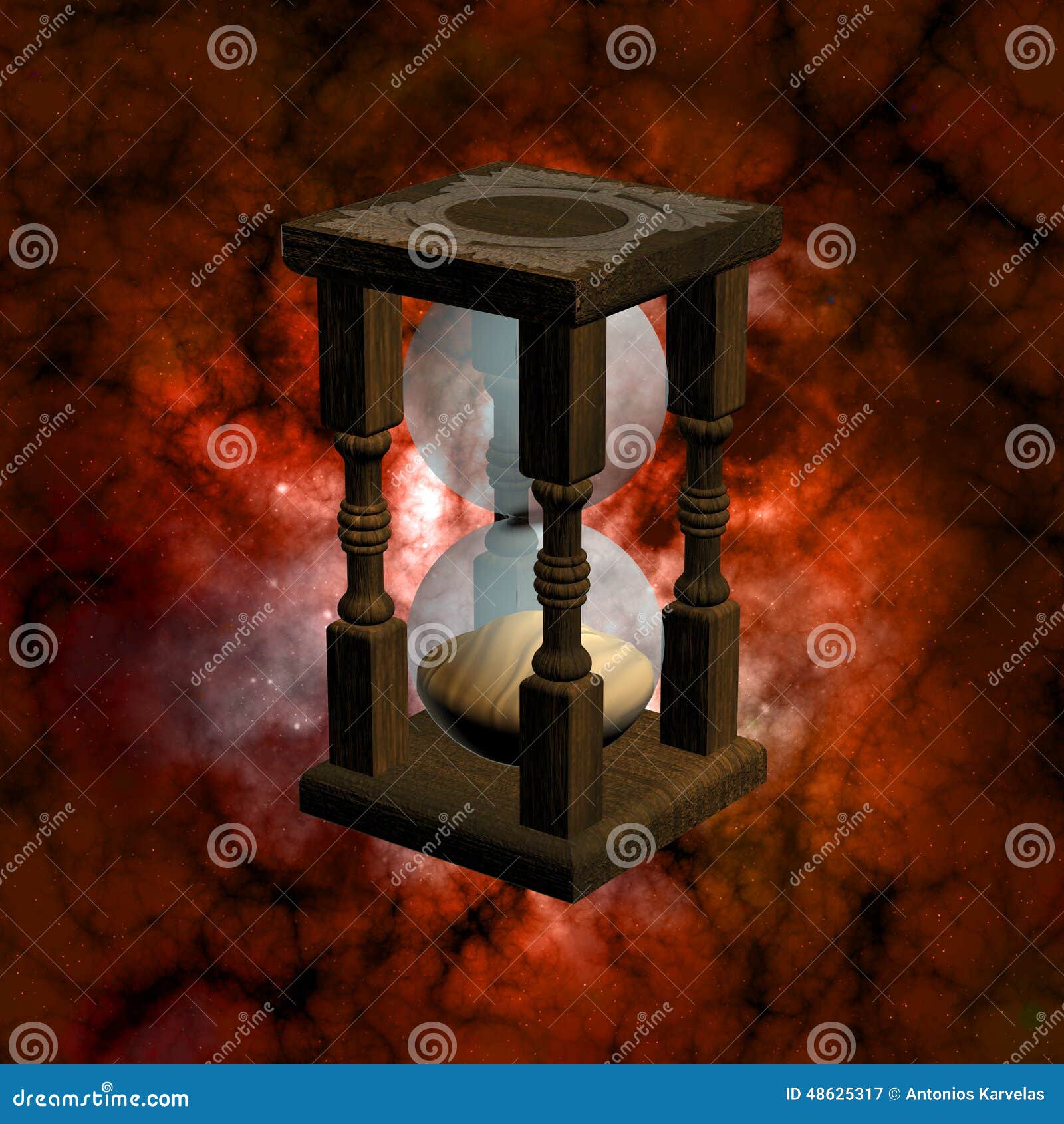 The Begining of Time - Sand Timer Stock Illustration - Illustration of ...