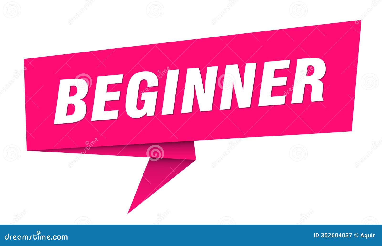 Beginner Banner. Beginner Speech Bubble, Label, Sticker, Sign Template ...