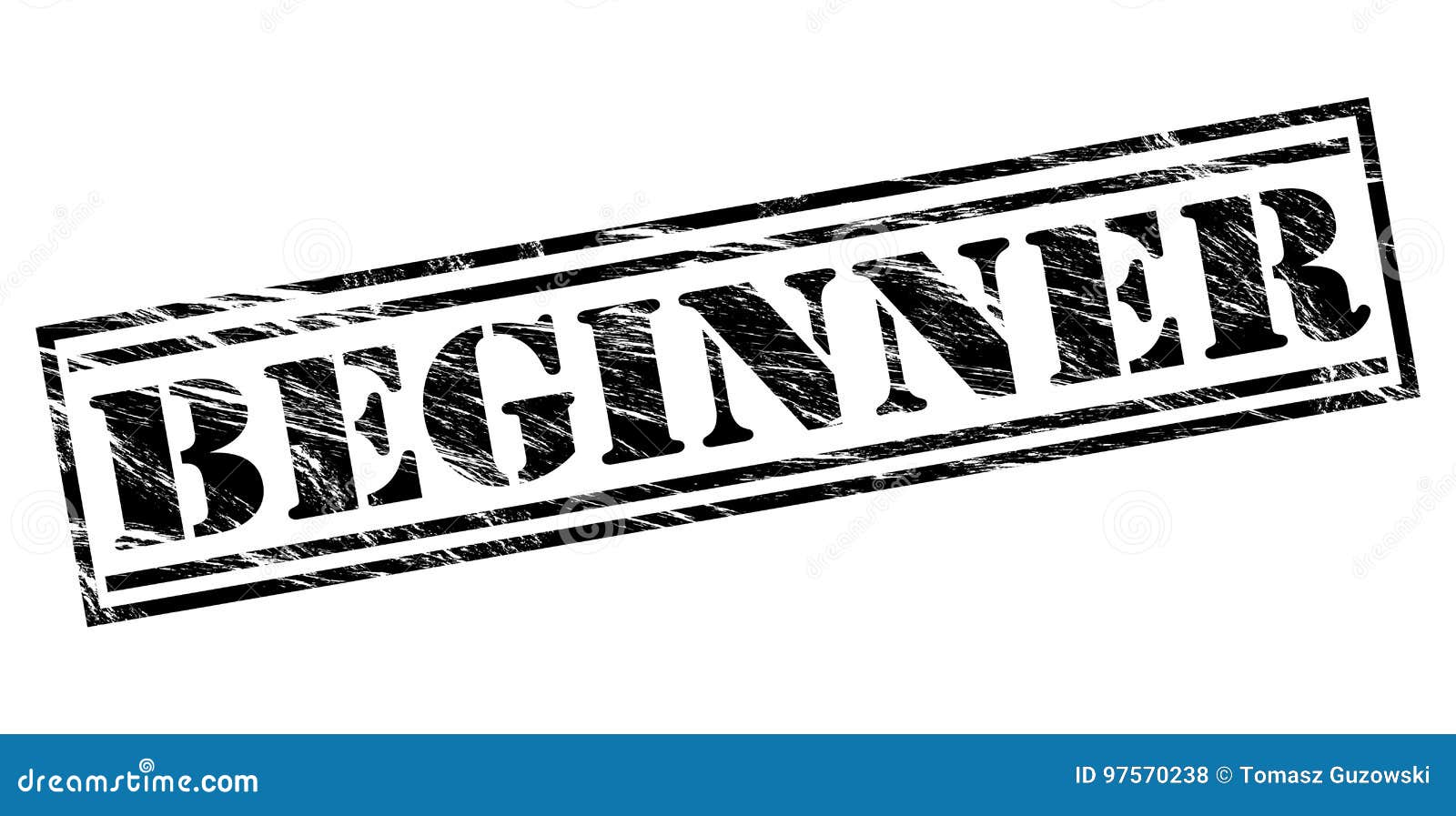 Beginner black stamp stock illustration. Illustration of button - 97570238