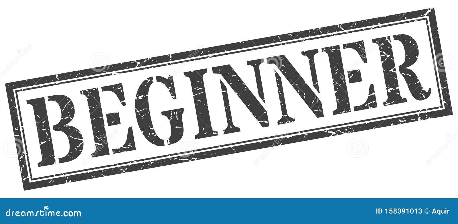 Beginner stamp stock vector. Illustration of stripe - 158091013