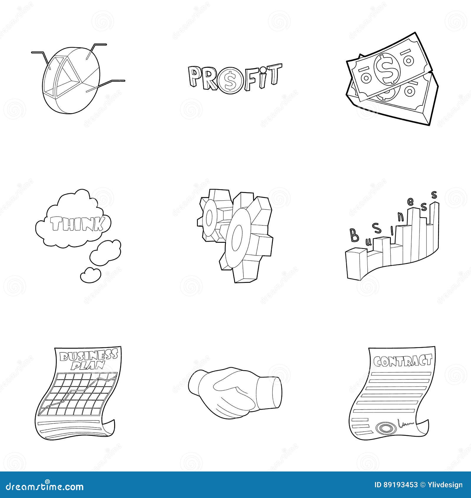Beginner Icons Set, Outline Style Stock Vector - Illustration of group ...