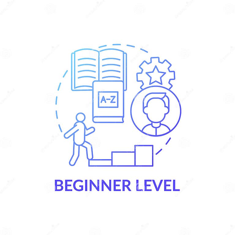 Beginner Level Concept Icon Stock Vector - Illustration of student ...
