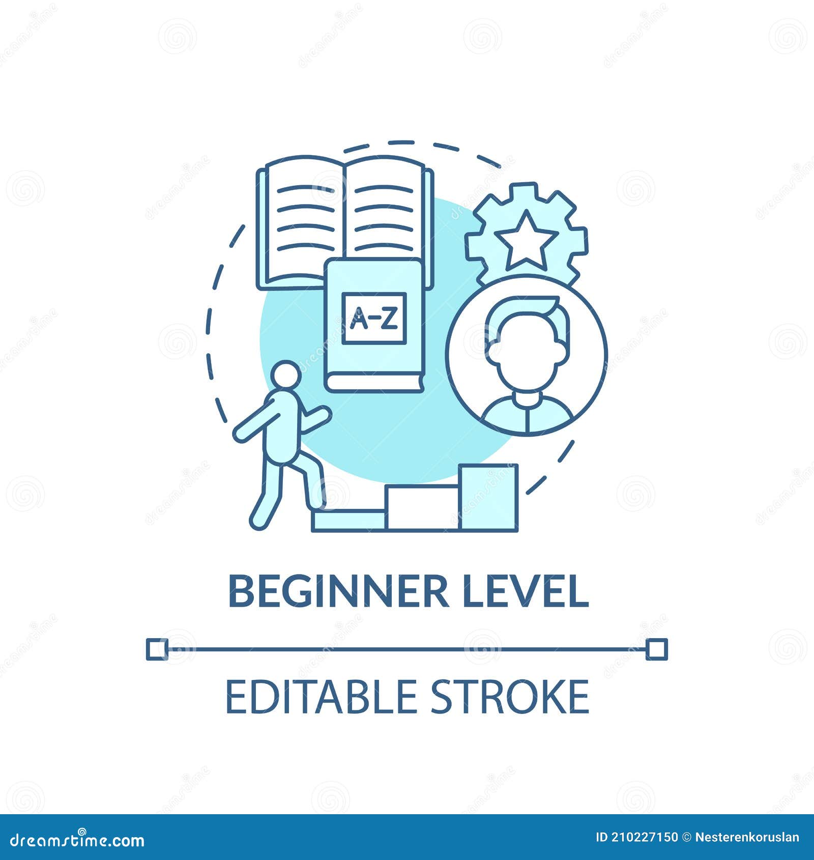 Beginner Level Concept Icon Vector Illustration | CartoonDealer.com ...