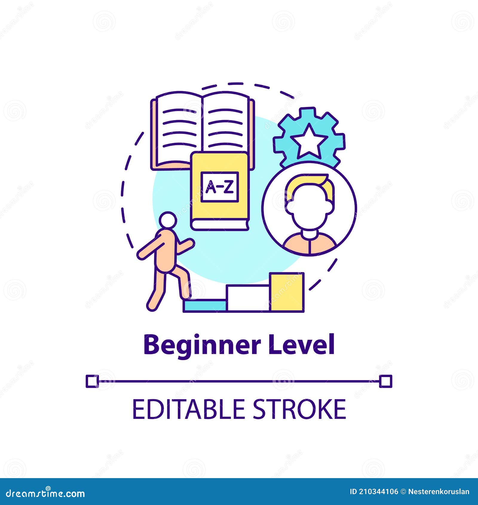 Beginner Level Concept Icon Stock Vector - Illustration of concept ...