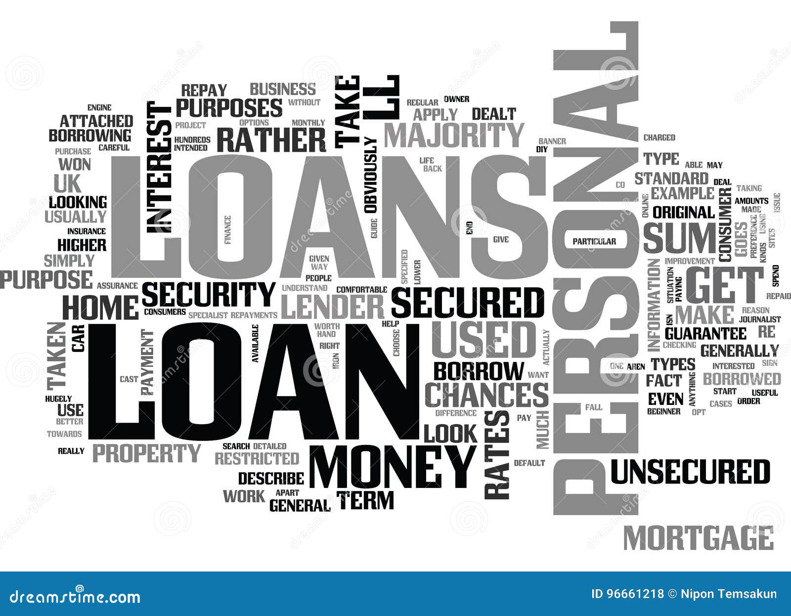 A Beginner S Guide To Personal Loans Word Cloud Stock Illustration ...