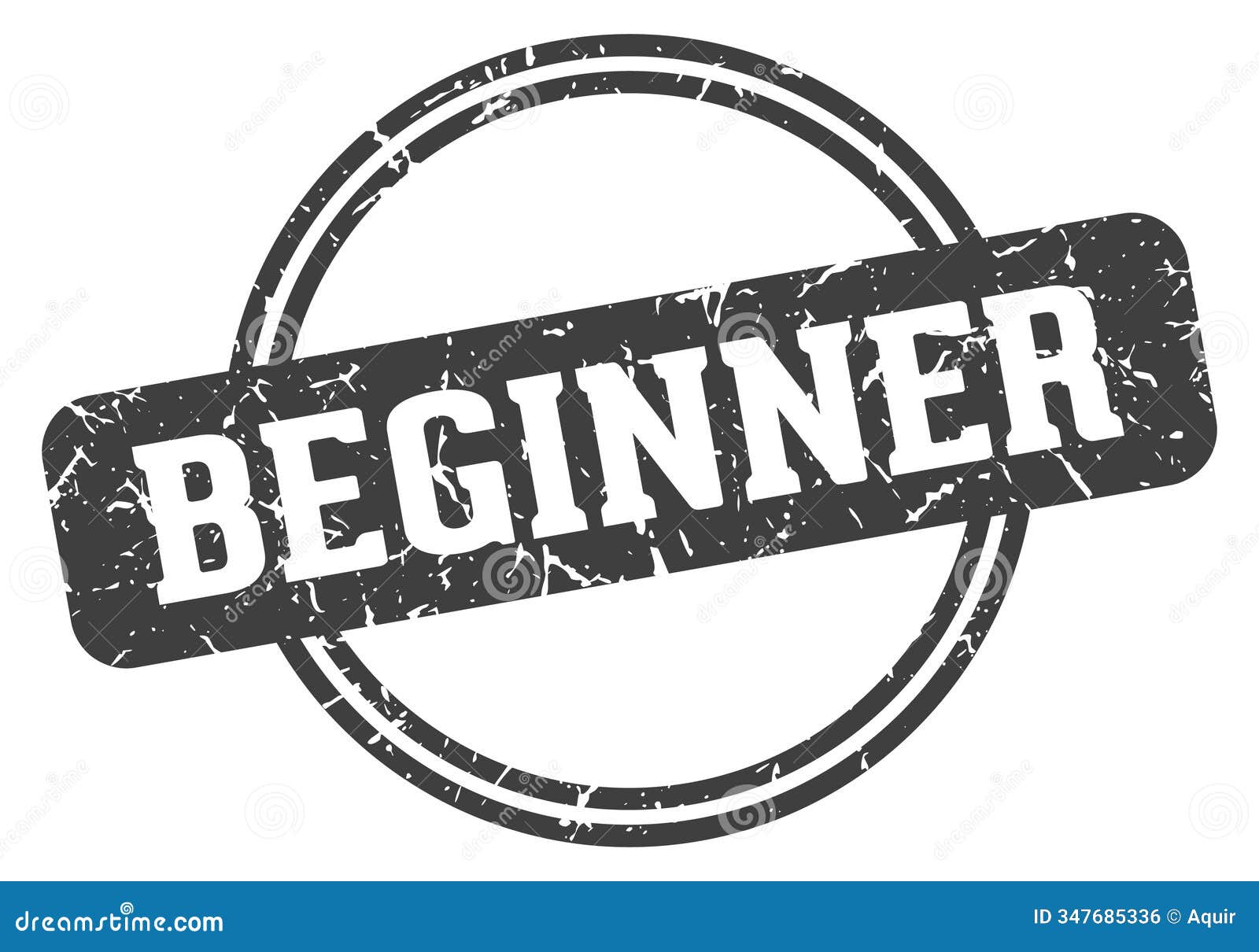 Beginner stamp stock vector. Illustration of element - 347685336