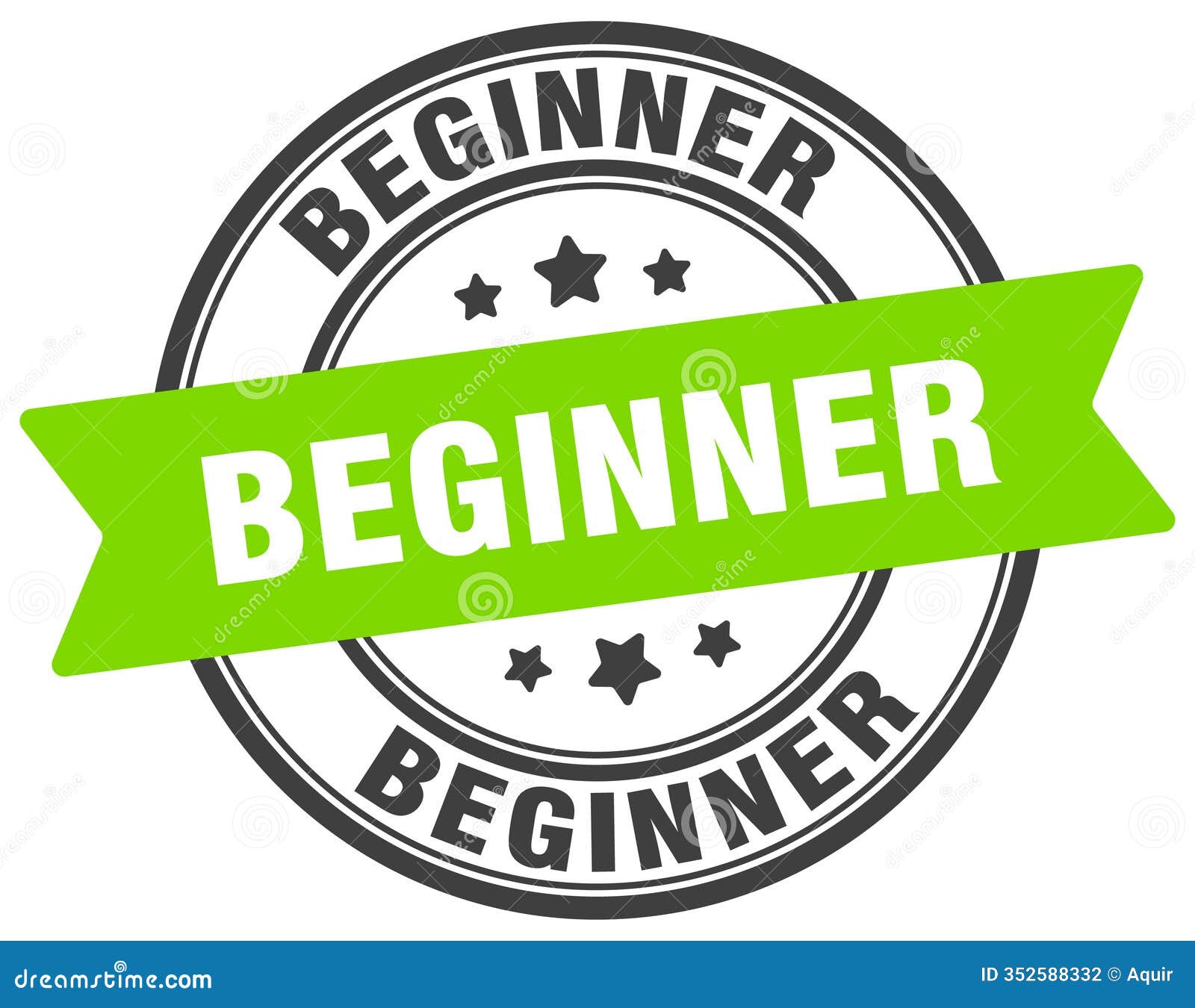 Beginner Stamp Vector Illustration | CartoonDealer.com #347685336