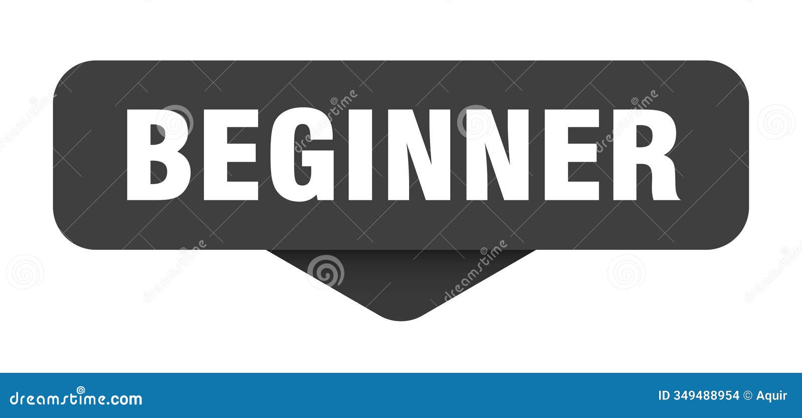 Beginner Sticker. Beginner Label Vector Illustration | CartoonDealer ...