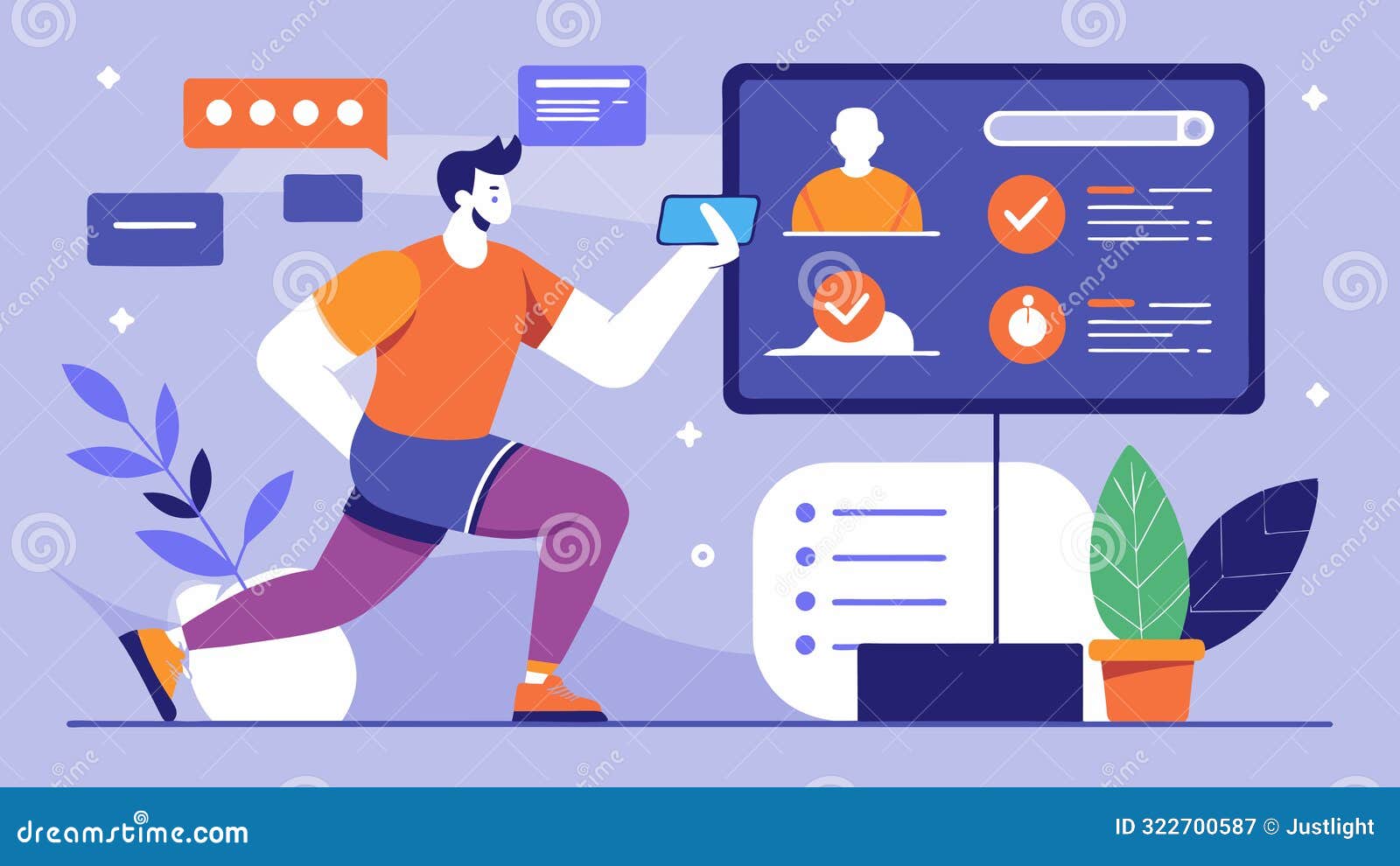 A Beginner Using an Interactive Fitness App To Learn Proper Form and ...