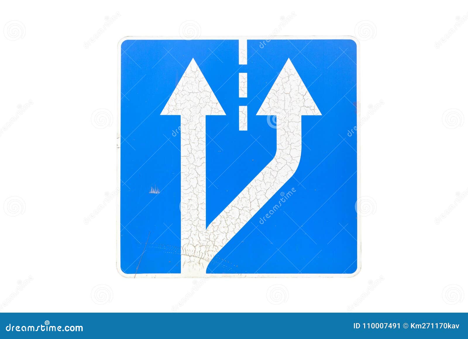 `Beginning of Additional Lane` Road Sign Isolated on White Stock Vector ...