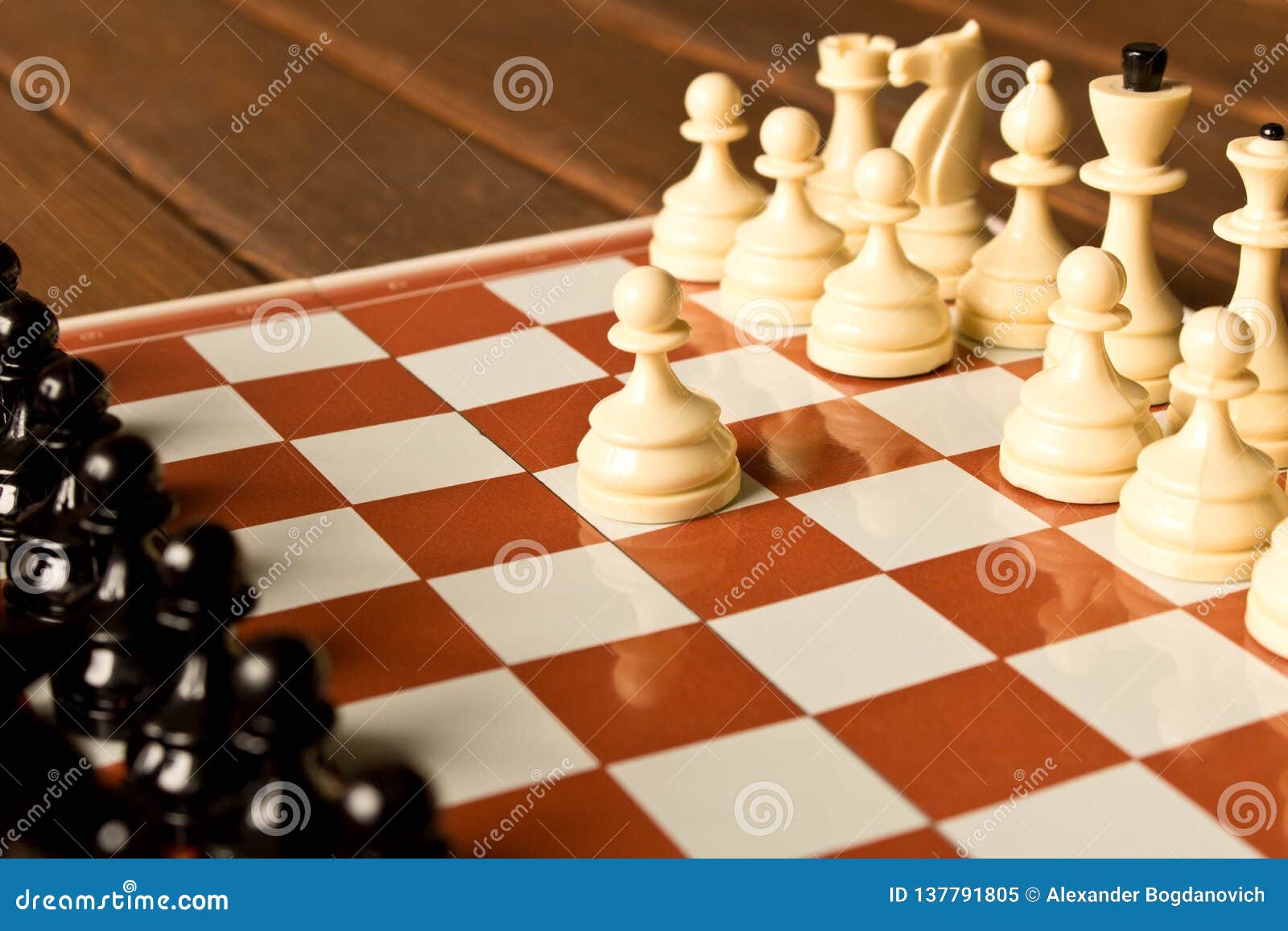 The Beginning of the Chess Game. the Concept of the Game of Chess Stock ...