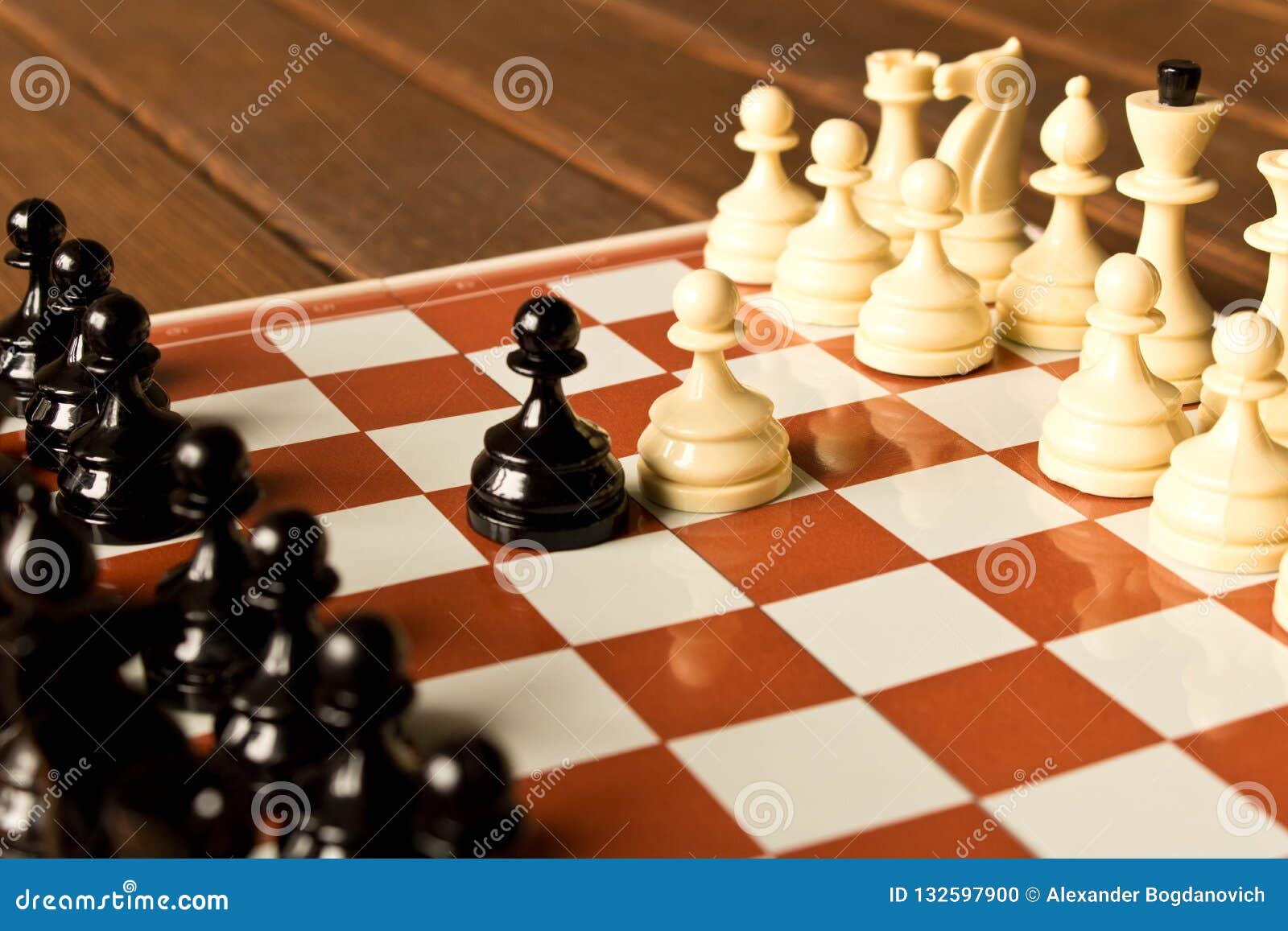 The Beginning of the Chess Game. the Concept of the Game of Chess Stock ...