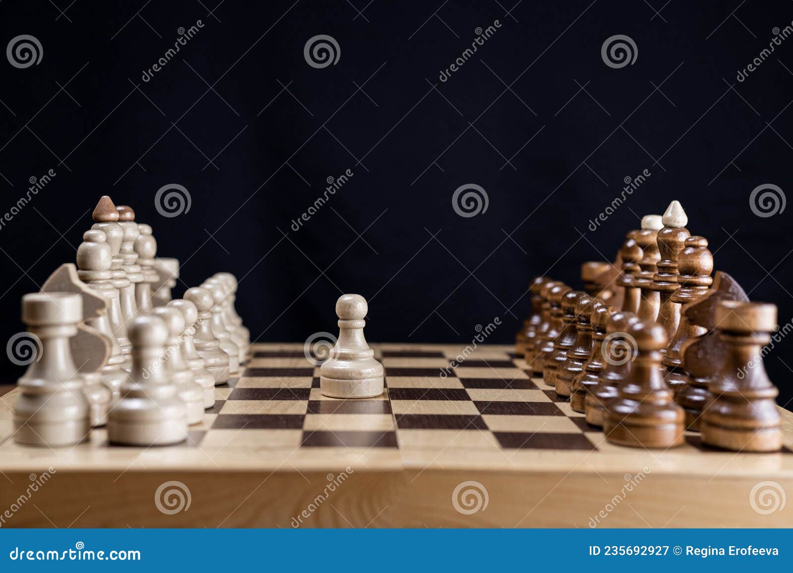 The Beginning of the Chess Game Stock Image - Image of leader, company ...