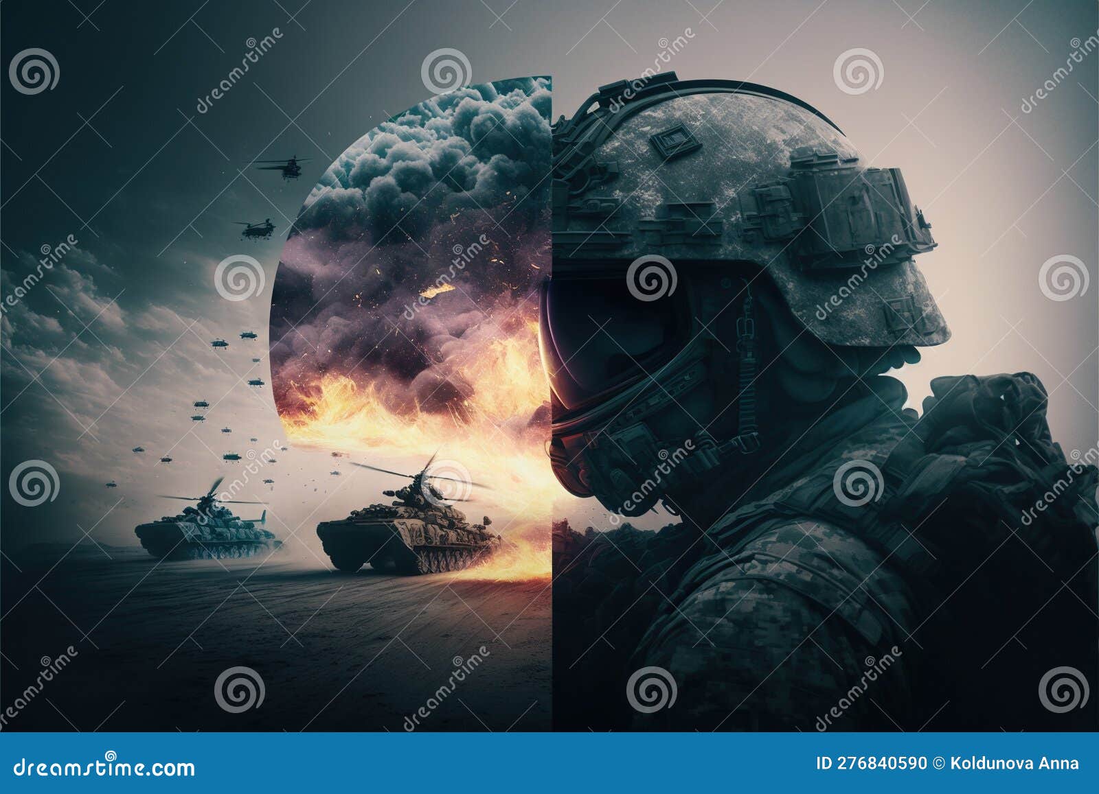 Beginning of a Conflict Created with Generative AI Technology Stock ...