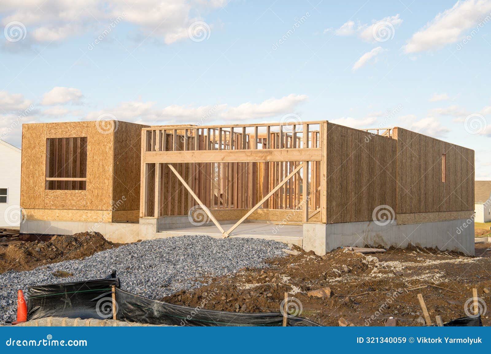 The Beginning Of House Foundation Construction: Digging Deep Trenches ...