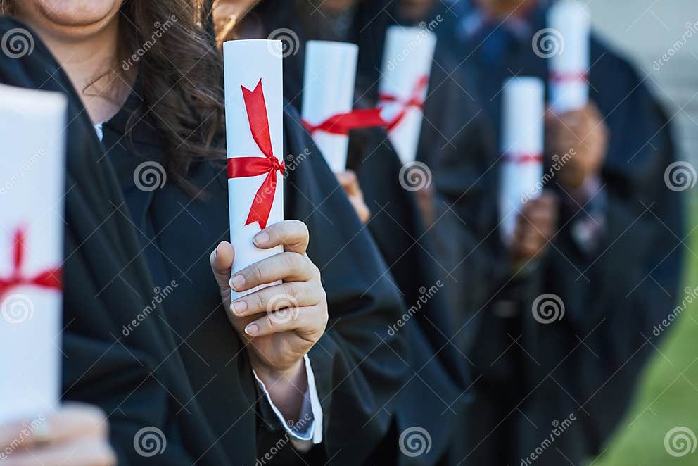 This is only the Beginning. a Group of Students Standing in a Line on ...