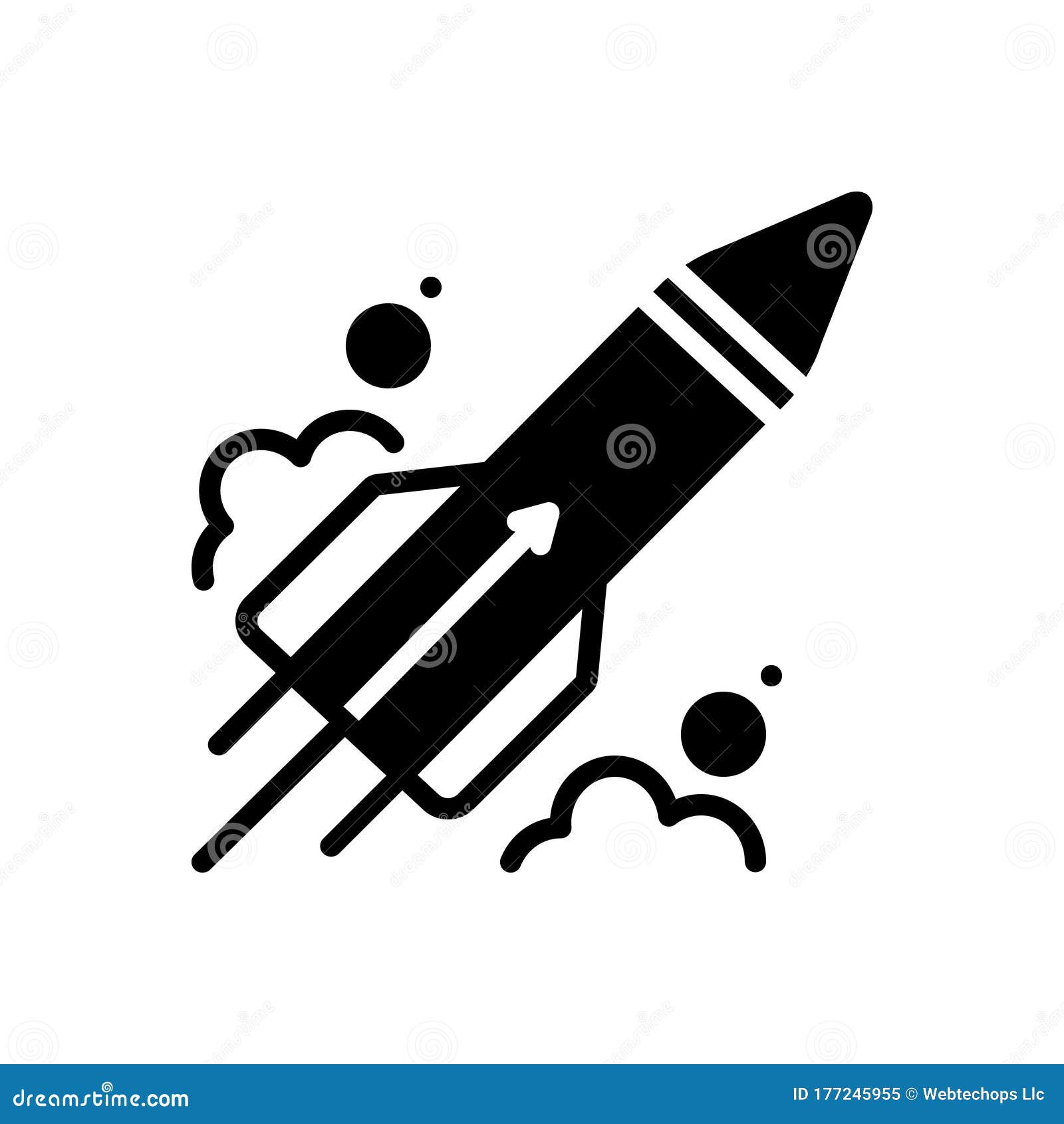 Black Solid Icon for Beginning, Inception and Kickoff Stock Vector ...