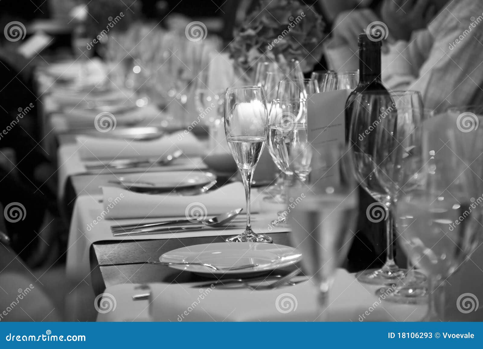 At the Beginning of Official Dinner Stock Image - Image of table ...
