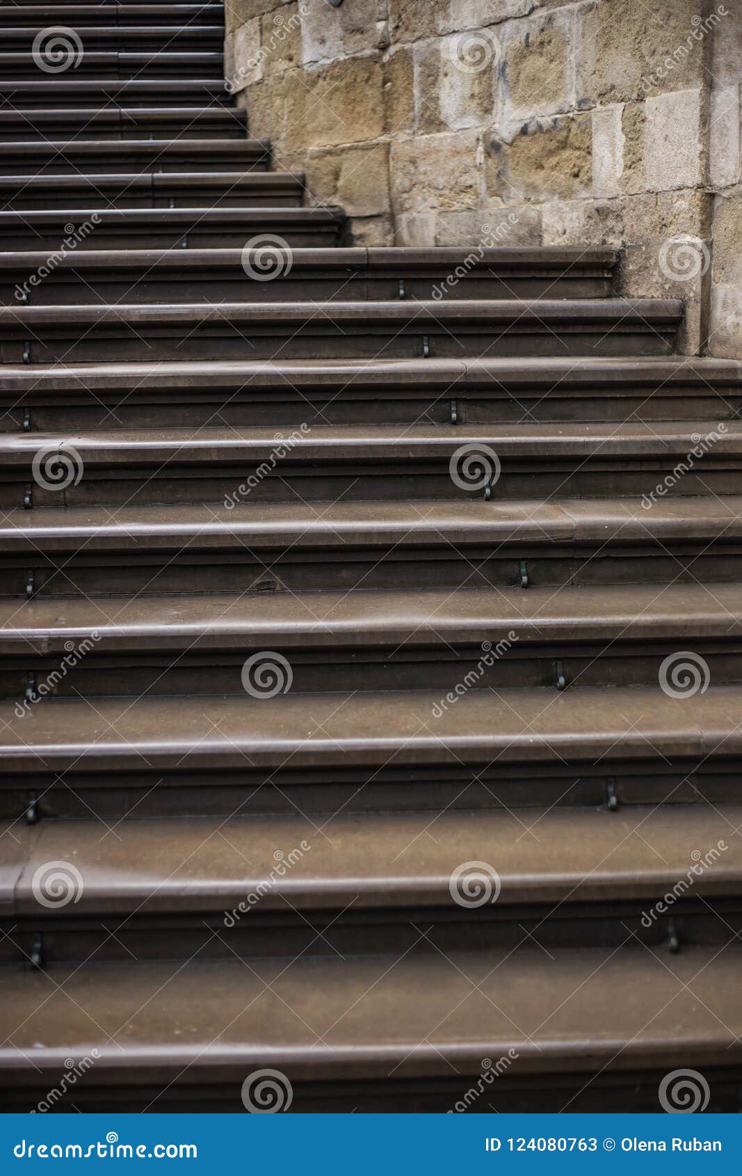 Beginning of old staircase stock image. Image of building - 124080763