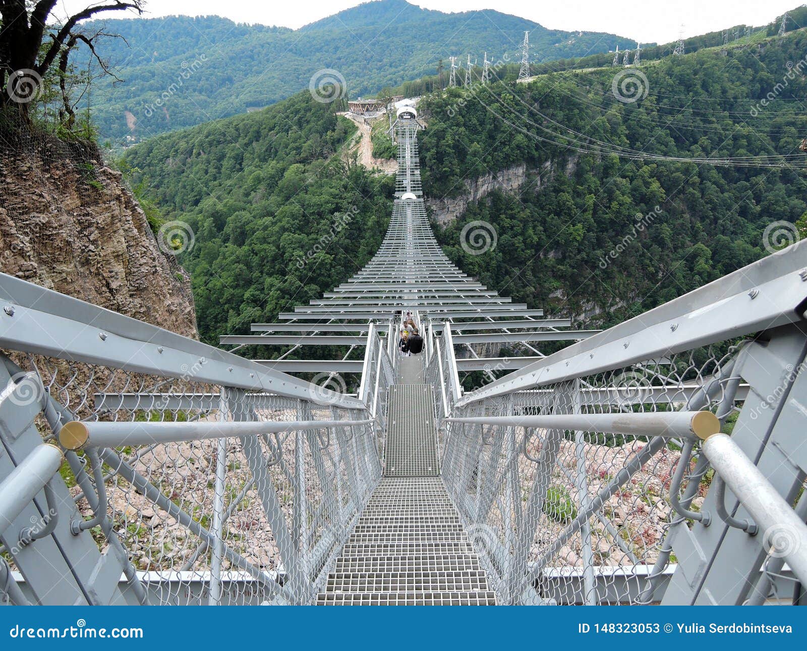 The Beginning of the Path on the Longest Suspension Bridge Over the ...