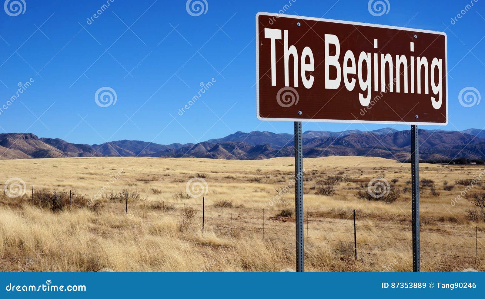 The Beginning road sign stock image. Image of prelude - 87353889